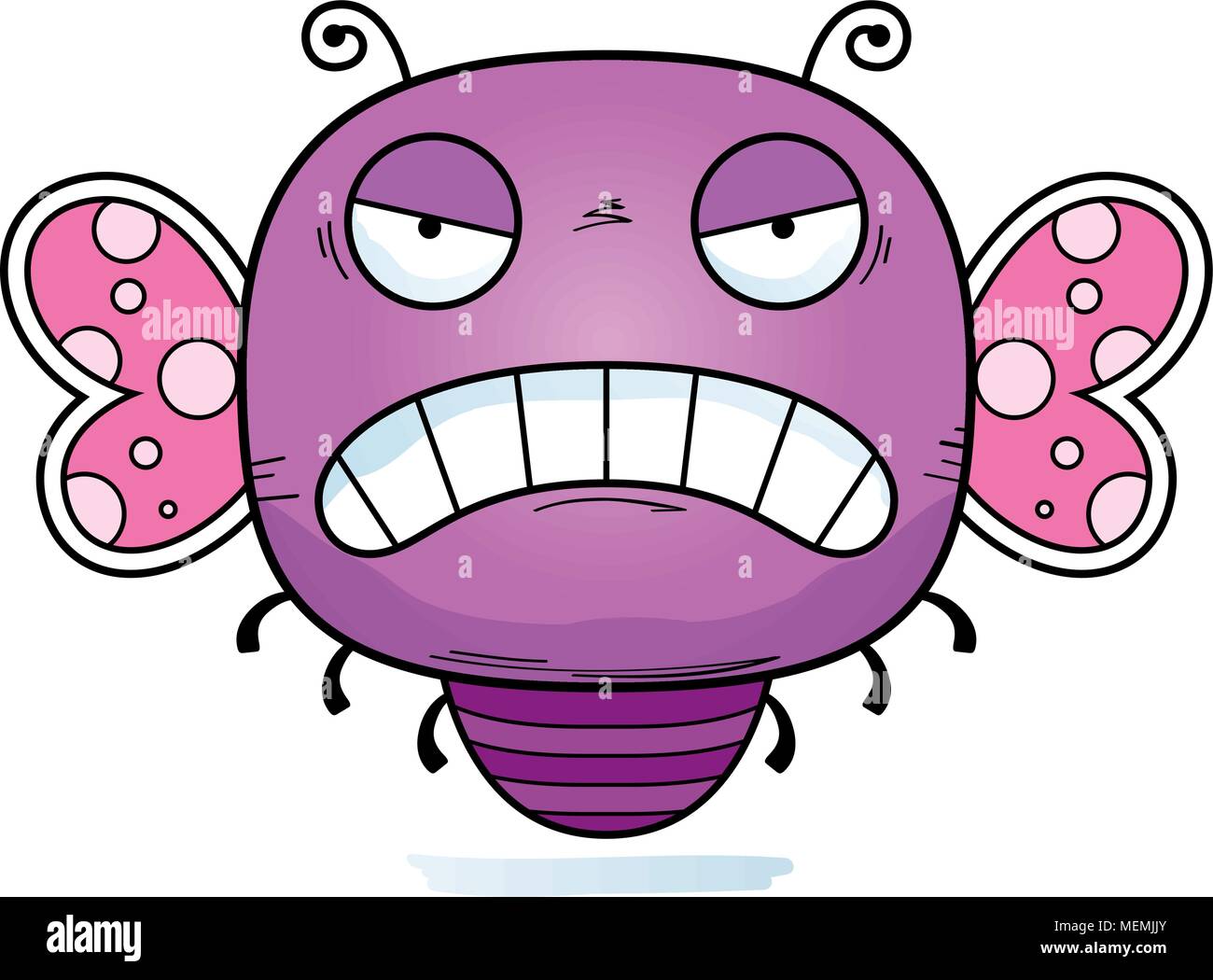 A cartoon illustration of a butterfly looking angry Stock Vector Image & Art - Alamy