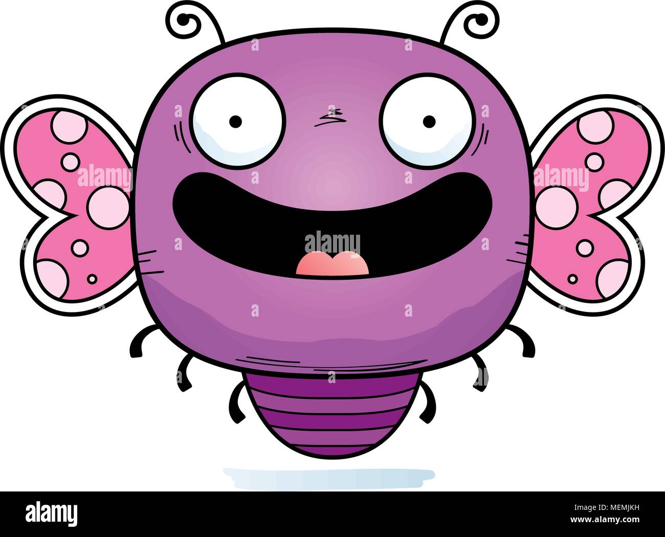 A cartoon illustration of a butterfly smiling Stock Vector Image & Art ...