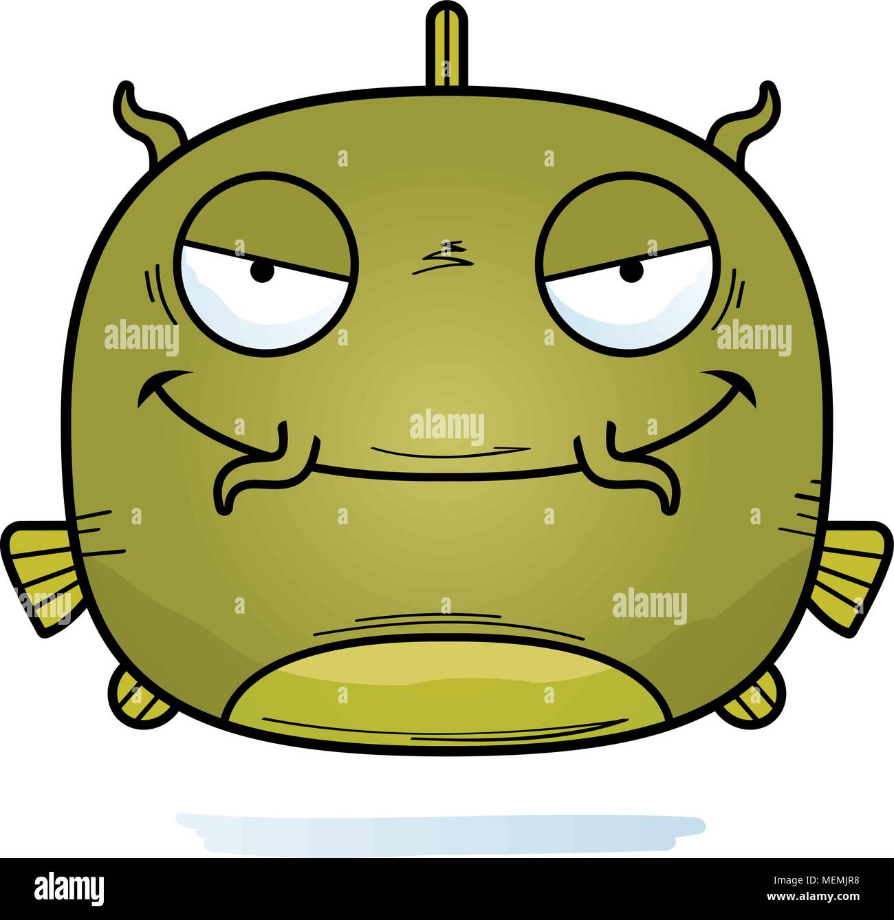 A cartoon illustration of an evil looking catfish Stock Vector Image ...