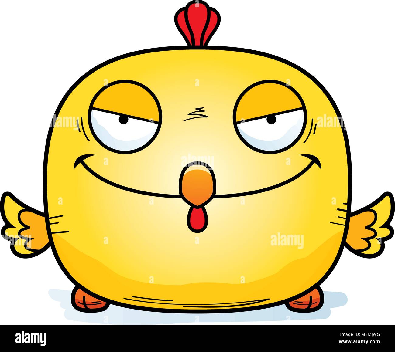 A cartoon illustration of an evil looking chicken Stock Vector Image ...