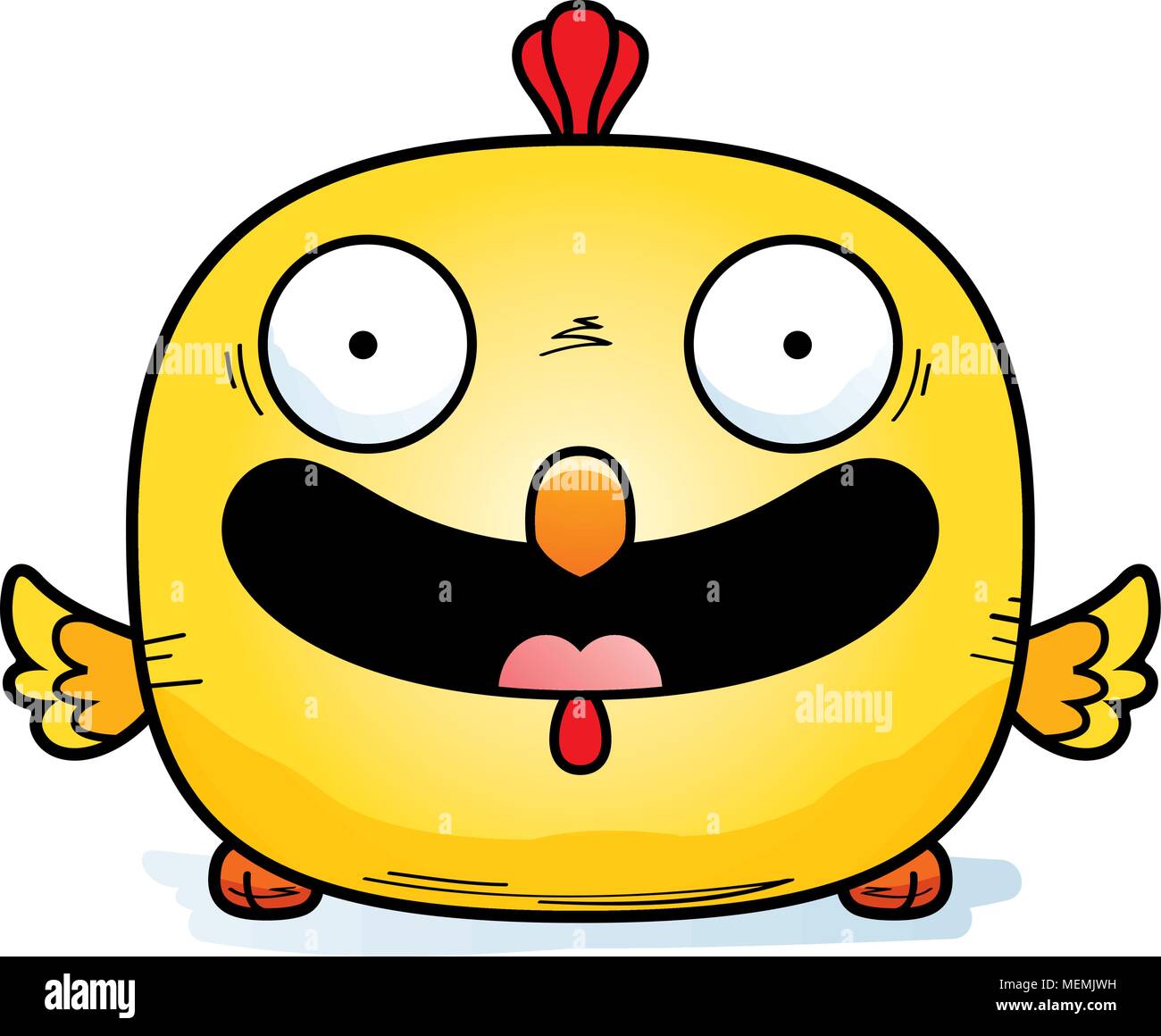 A cartoon illustration of a chicken smiling Stock Vector Image & Art ...