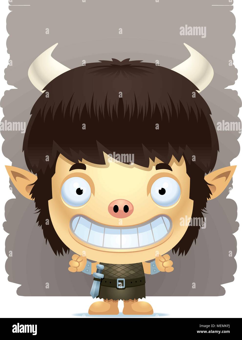 A cartoon illustration of a boy ogre smiling Stock Vector Image & Art ...