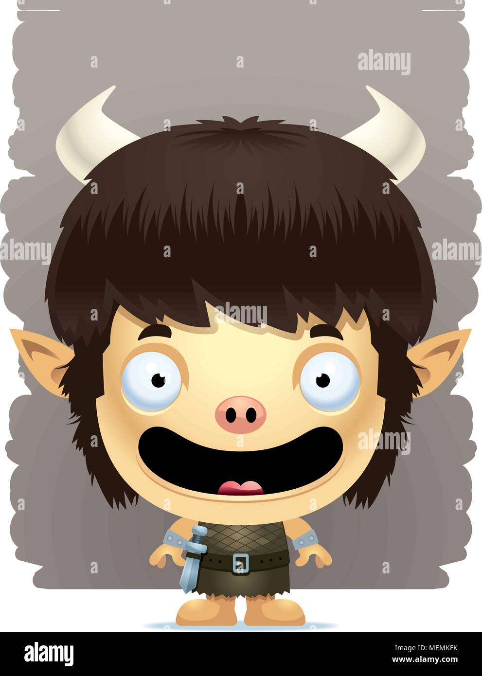 A cartoon illustration of a boy ogre smiling Stock Vector Image & Art ...