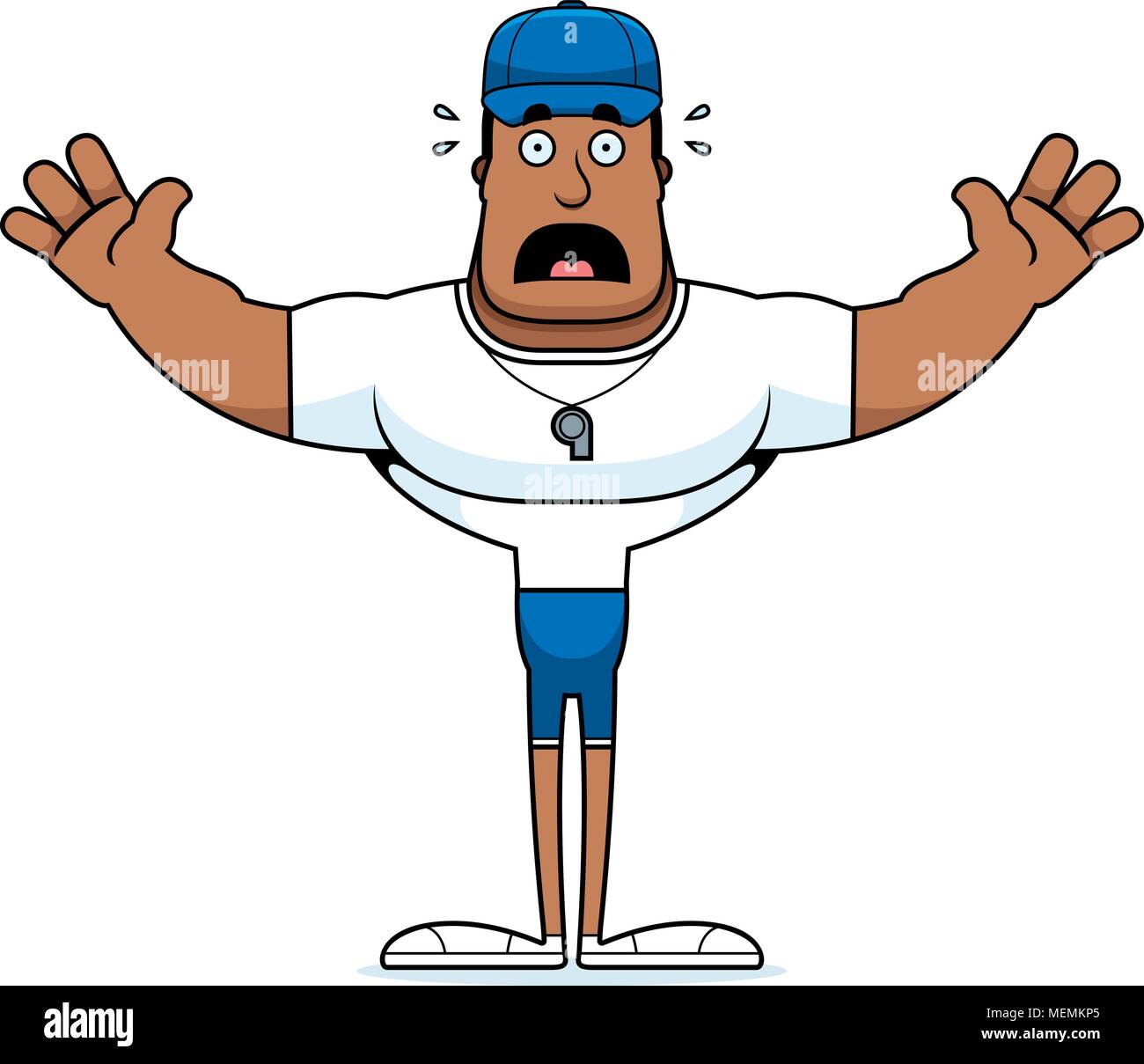 A cartoon coach looking scared Stock Vector Image & Art - Alamy