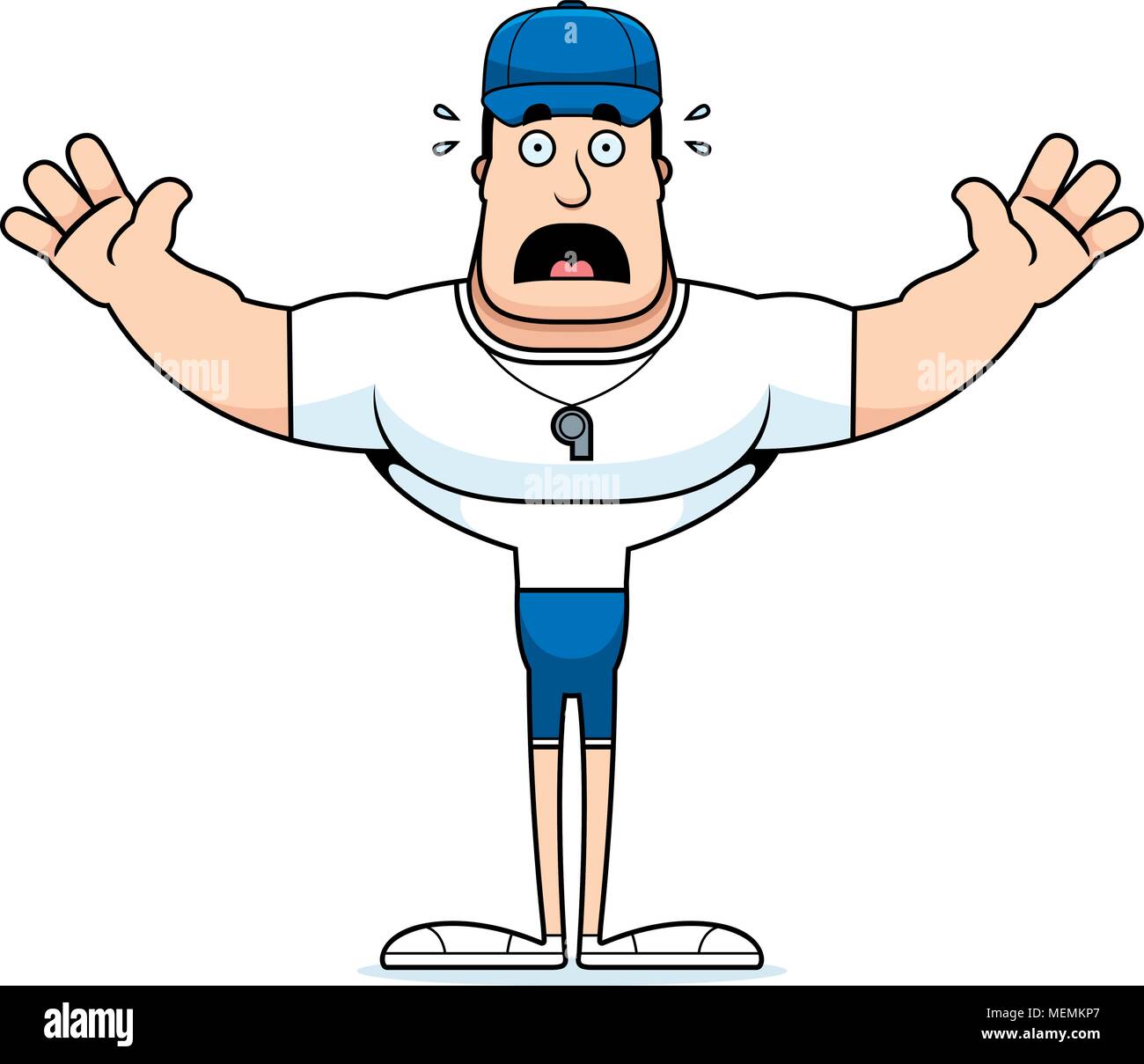 A cartoon coach looking scared Stock Vector Image & Art - Alamy