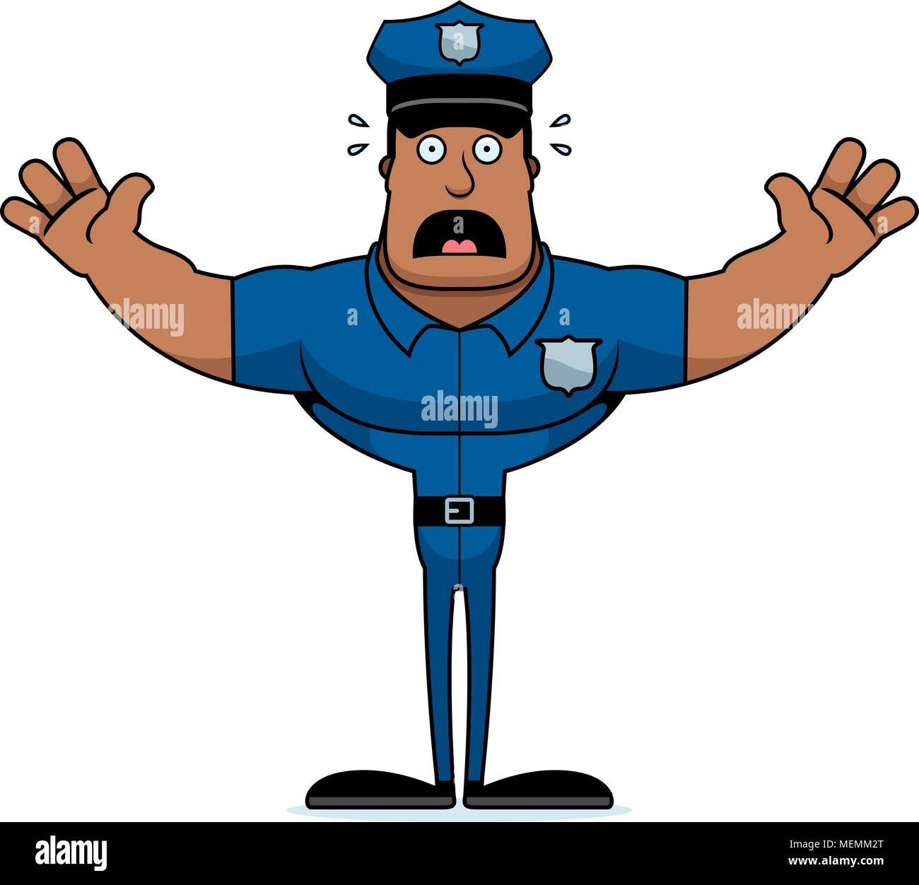 A cartoon police officer looking scared Stock Vector Image & Art - Alamy