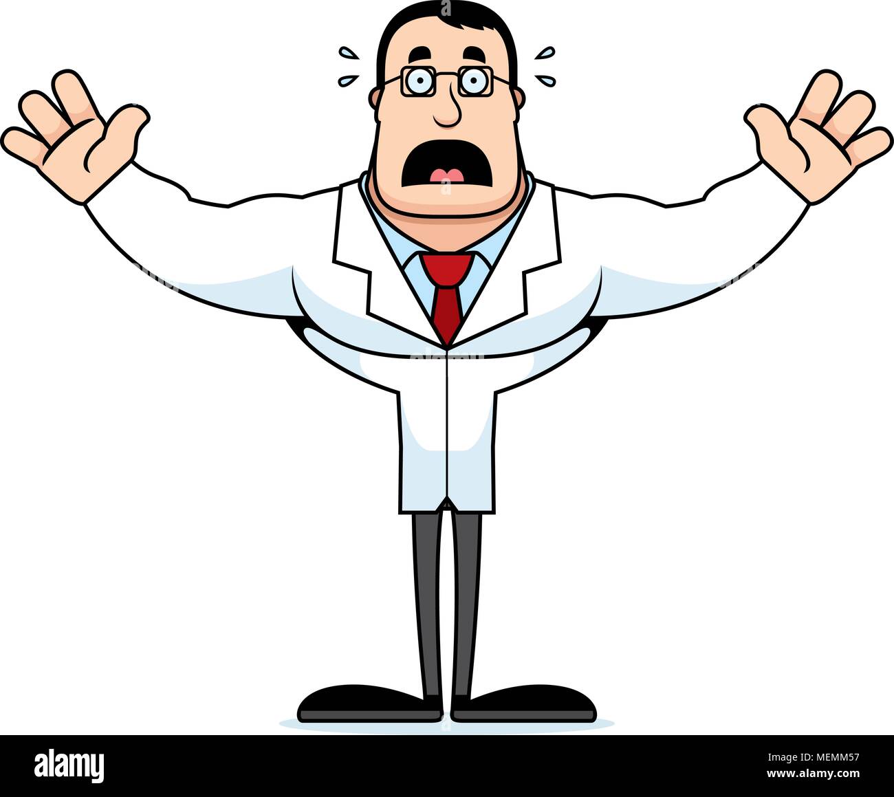 A cartoon scientist looking scared Stock Vector Image & Art - Alamy
