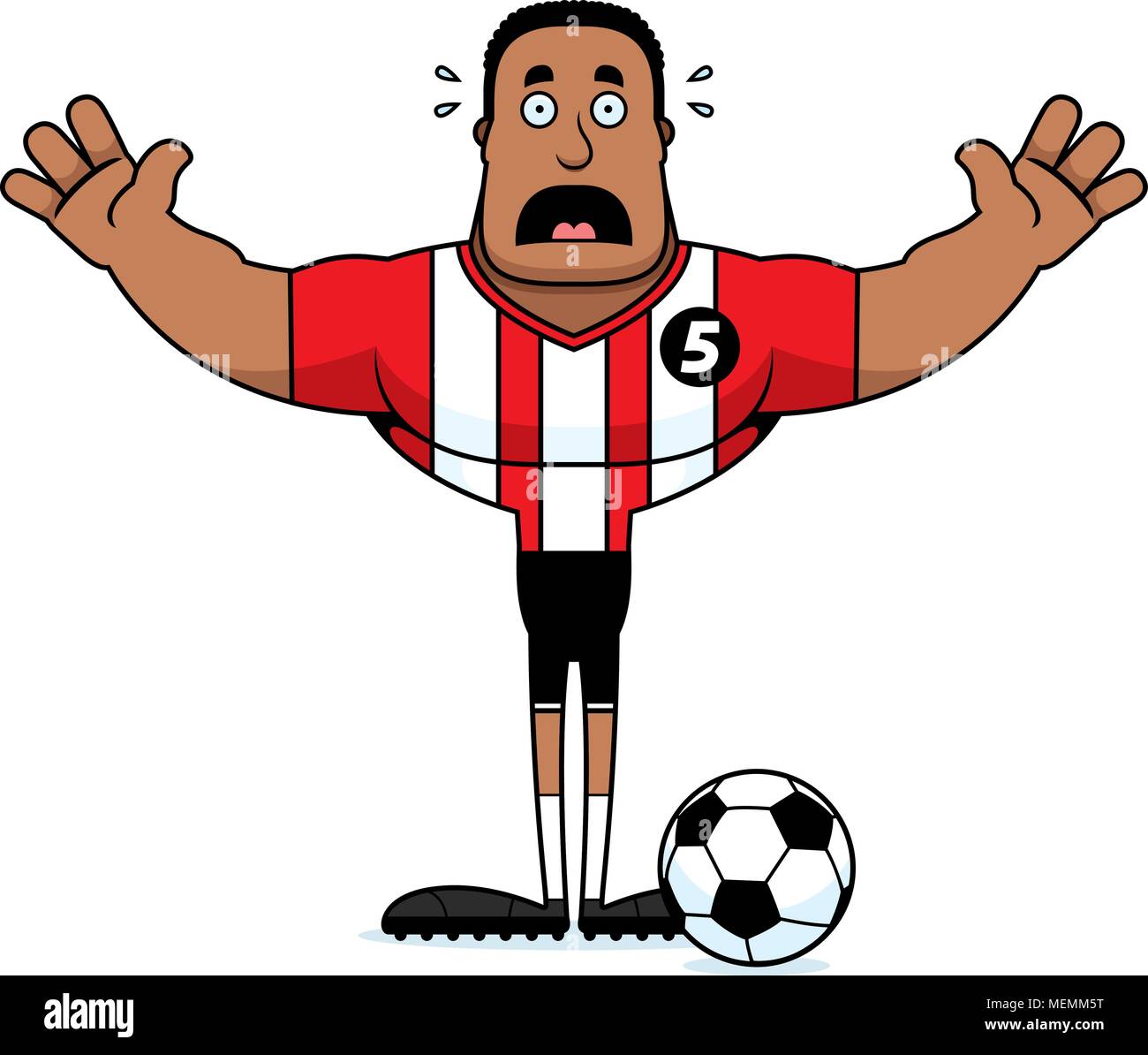A cartoon soccer player looking scared Stock Vector Image & Art - Alamy