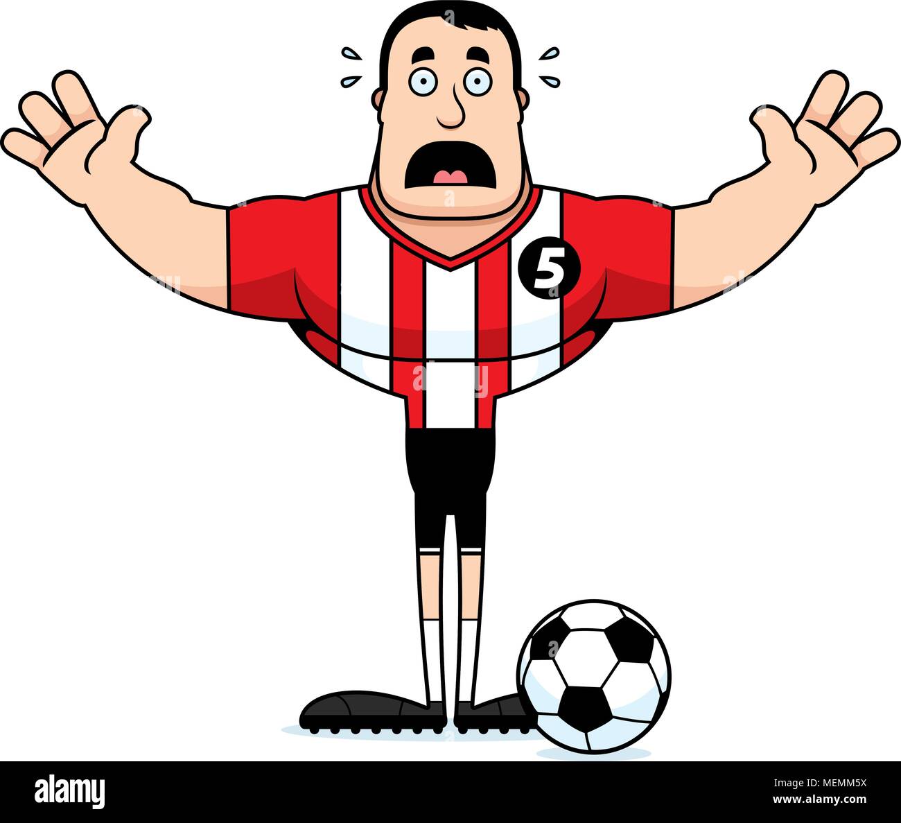 A cartoon soccer player looking scared Stock Vector Image & Art - Alamy
