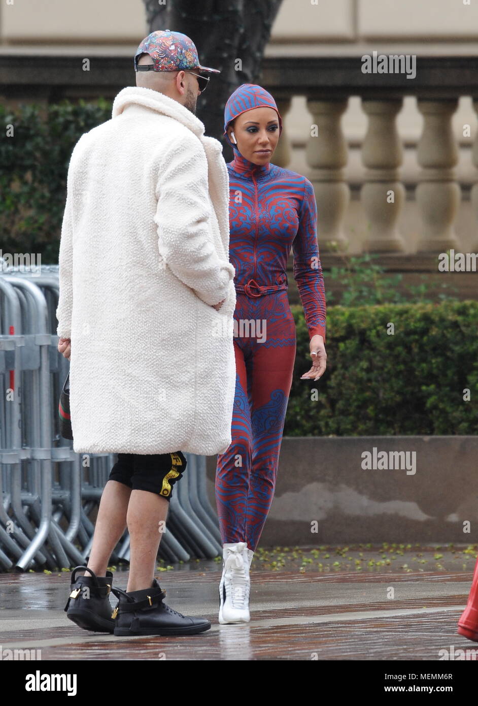 Mel B out and about in a vibrant full bodysuit Featuring: Mel B Where ...