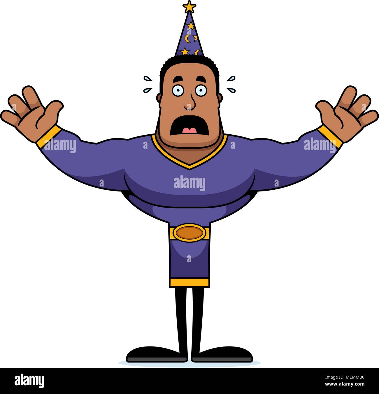 A cartoon wizard looking scared Stock Vector Image & Art - Alamy