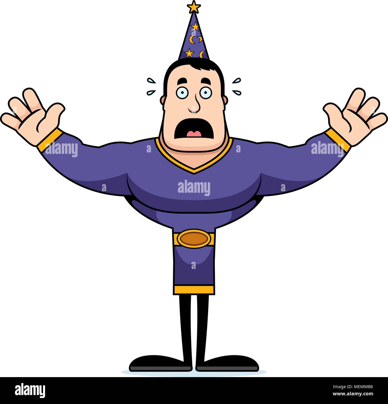 A cartoon wizard looking scared Stock Vector Image & Art - Alamy