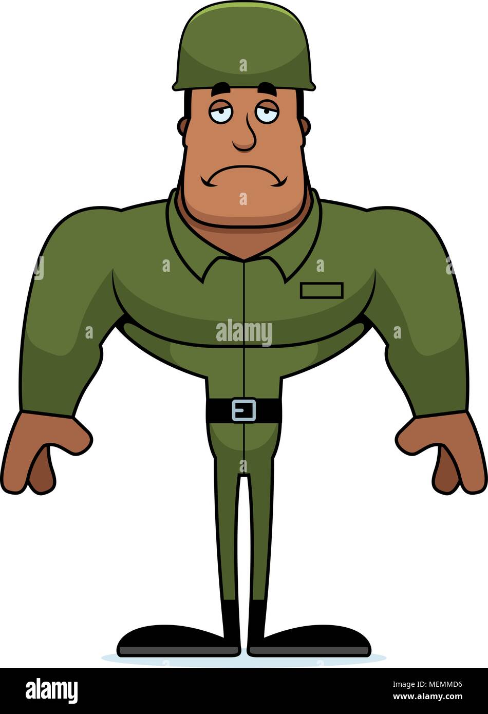 A cartoon soldier looking sad Stock Vector Image & Art - Alamy