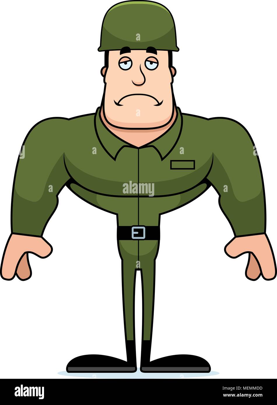 A cartoon soldier looking sad Stock Vector Image & Art - Alamy