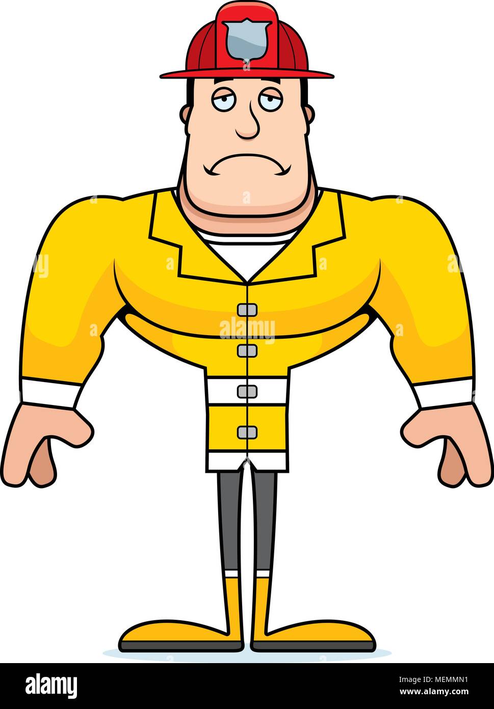 A cartoon firefighter looking sad Stock Vector Image & Art - Alamy