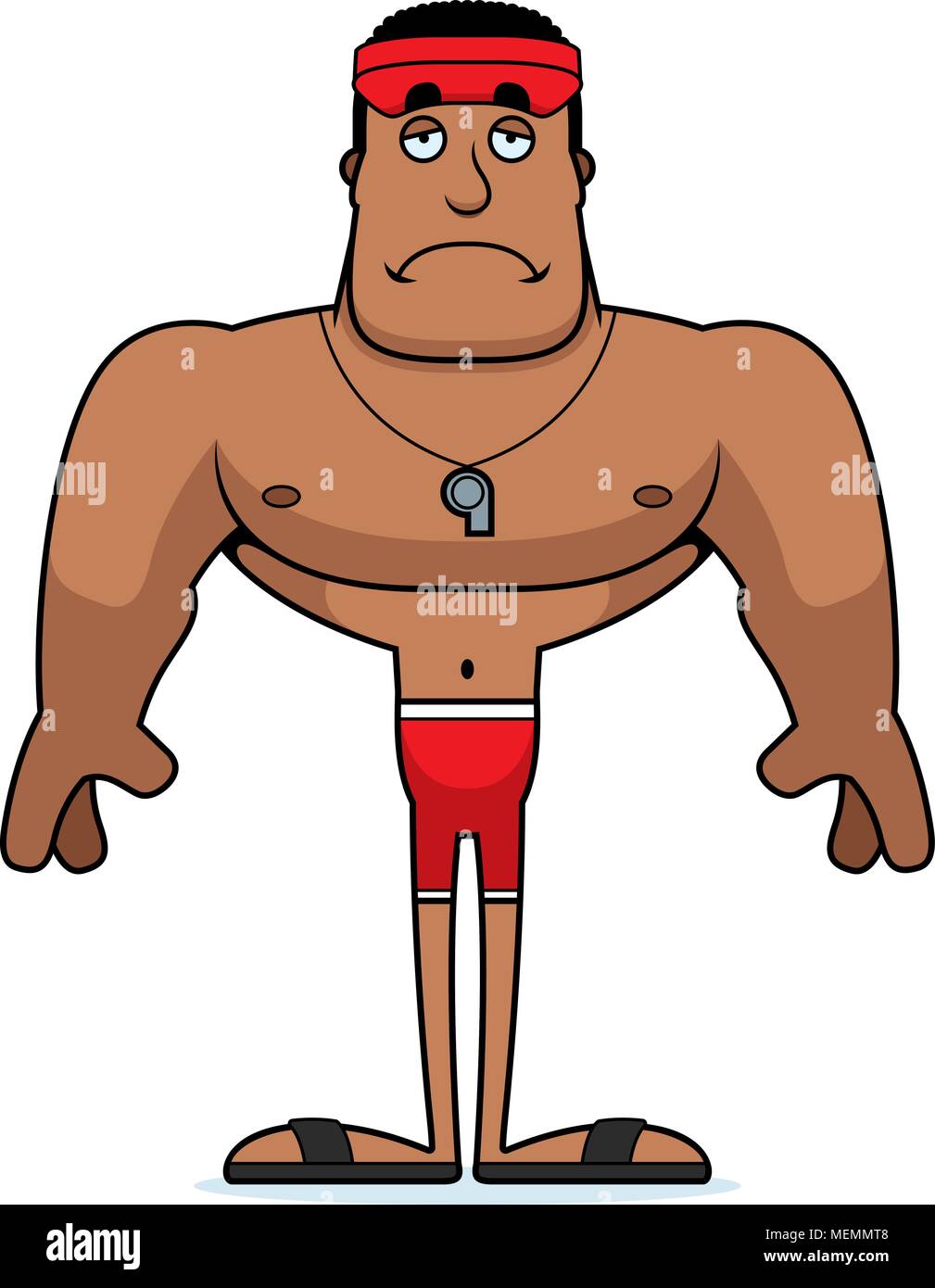 A cartoon lifeguard looking sad Stock Vector Image & Art - Alamy