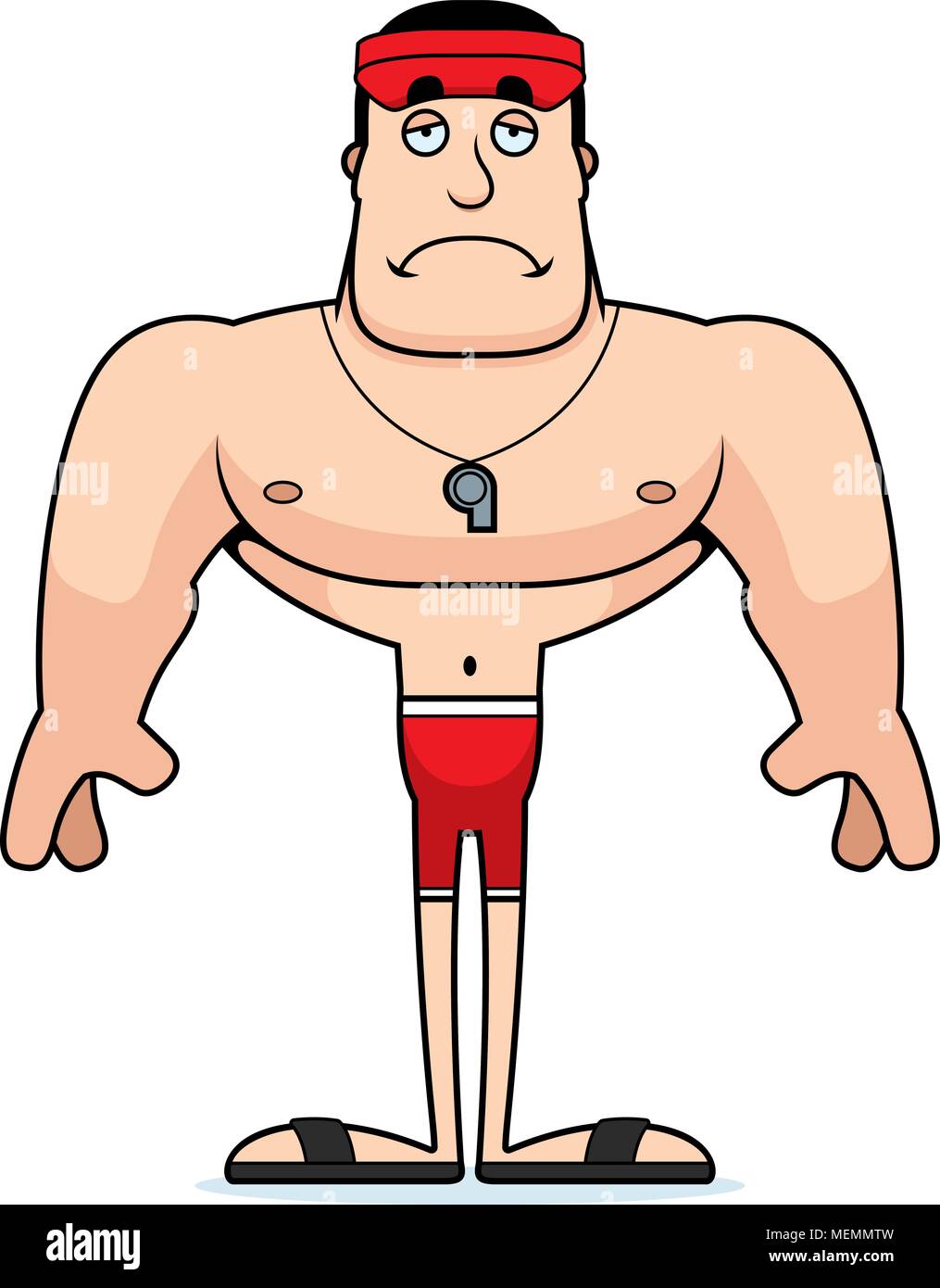 A cartoon lifeguard looking sad Stock Vector Image & Art - Alamy