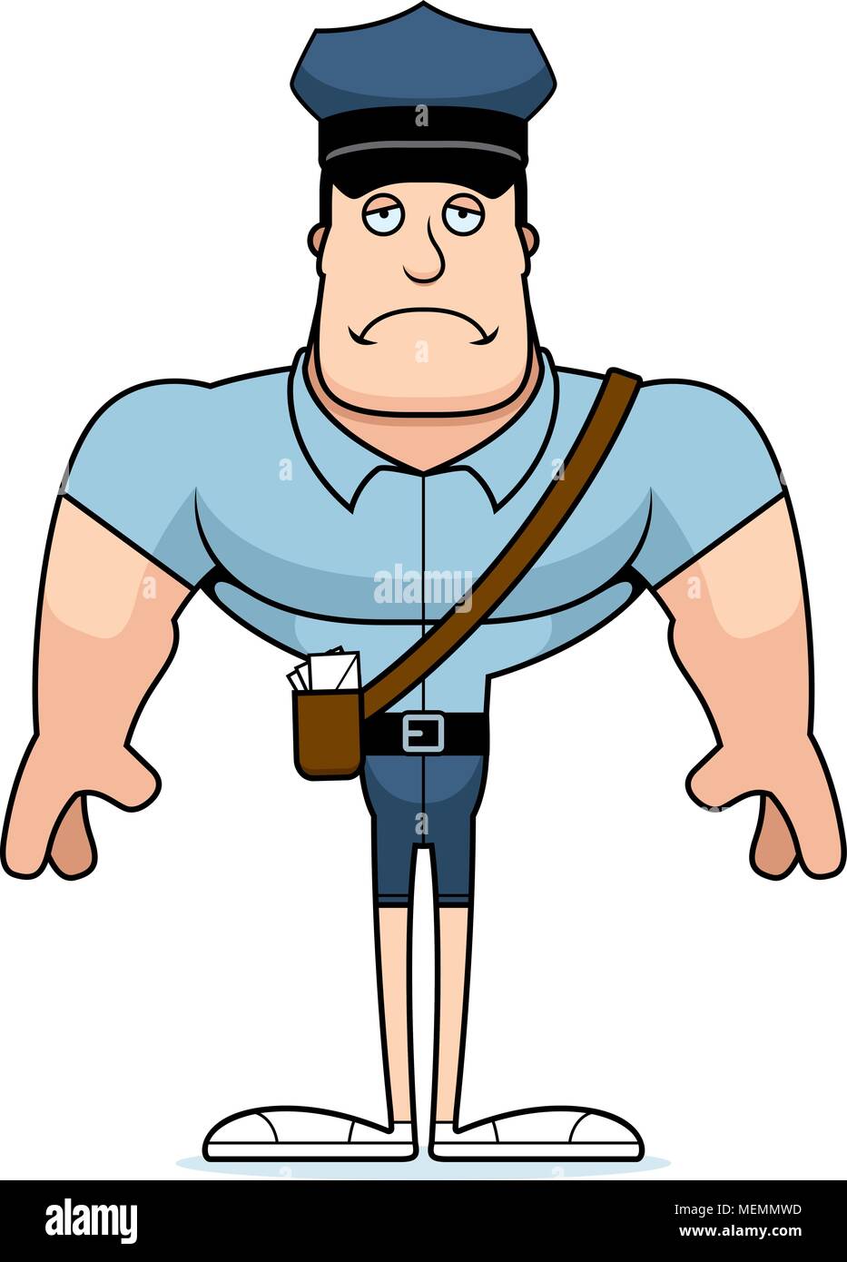 A cartoon mail carrier looking sad Stock Vector Image & Art - Alamy