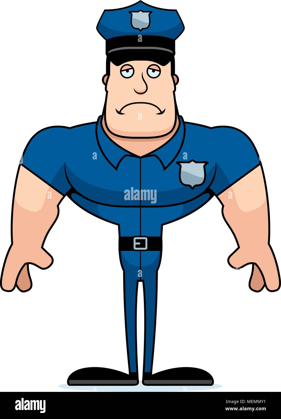A cartoon police officer looking sad Stock Vector Image & Art - Alamy