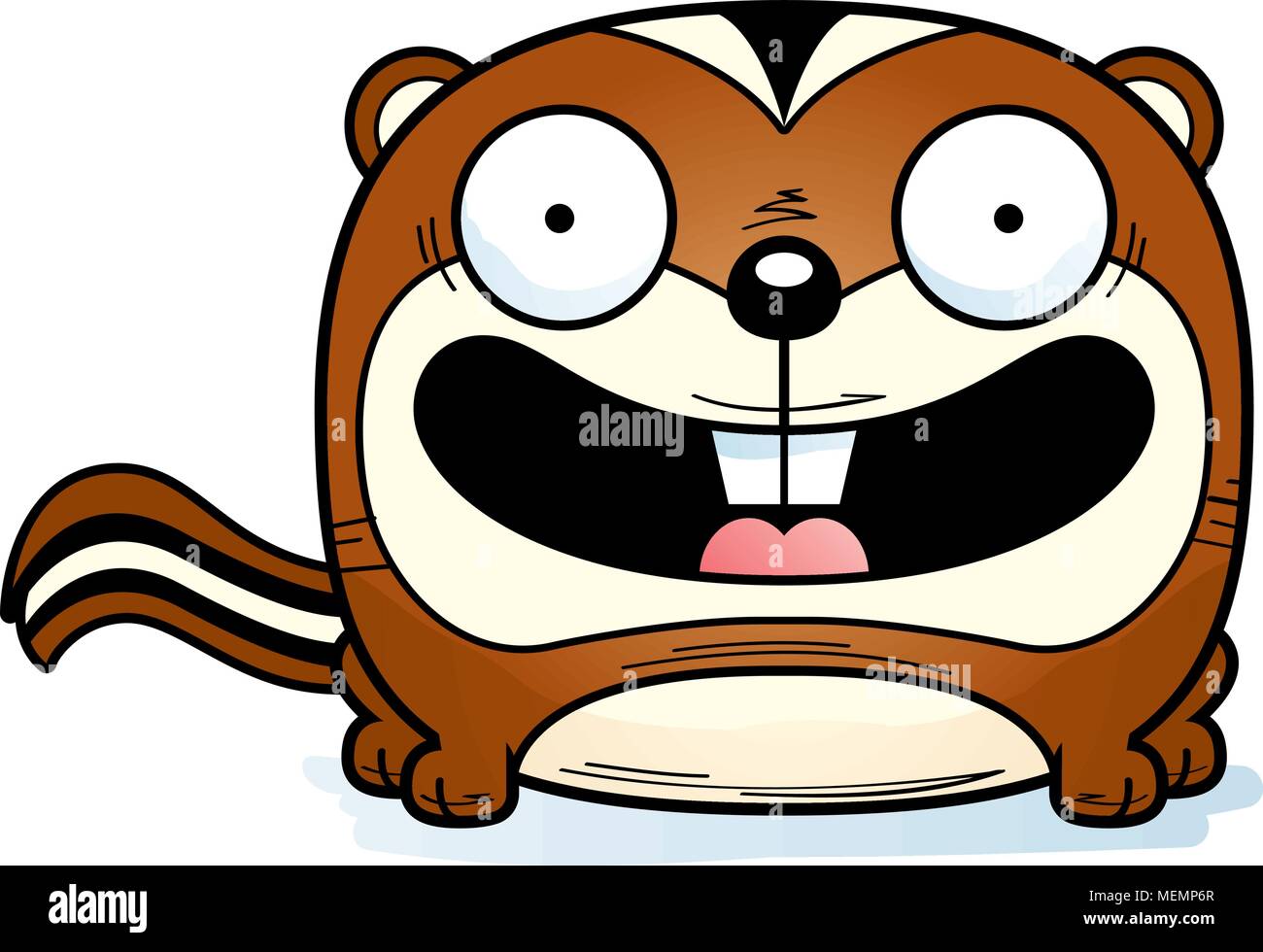 A cartoon illustration of a chipmunk happy and smiling Stock Vector ...