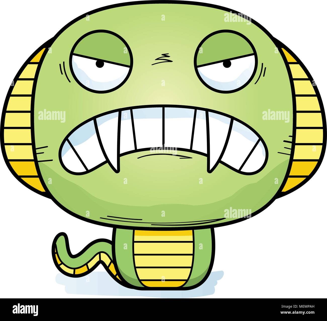 A cartoon illustration of a cobra looking angry Stock Vector Image ...