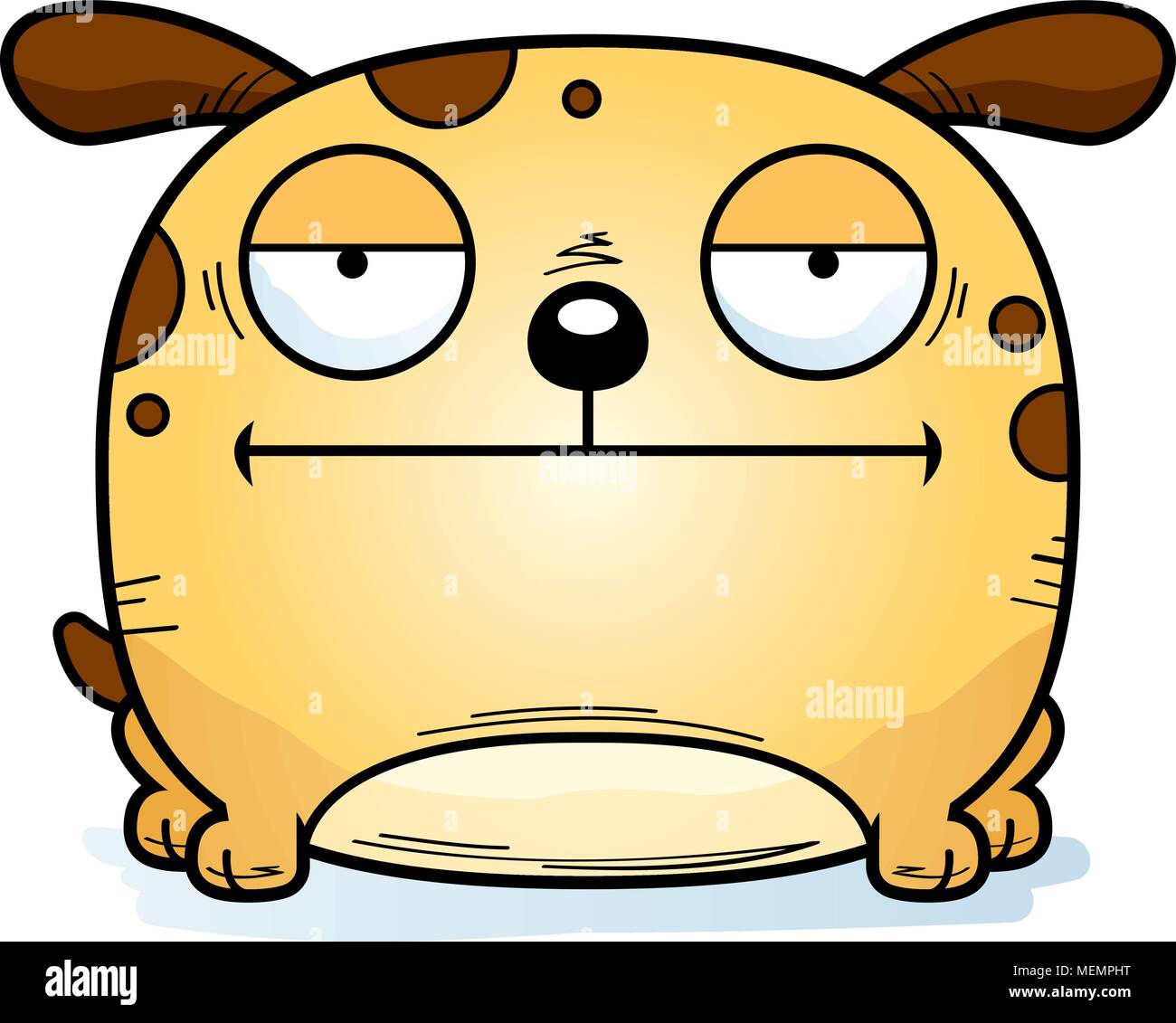 A cartoon illustration of a dog looking calm Stock Vector Image & Art ...