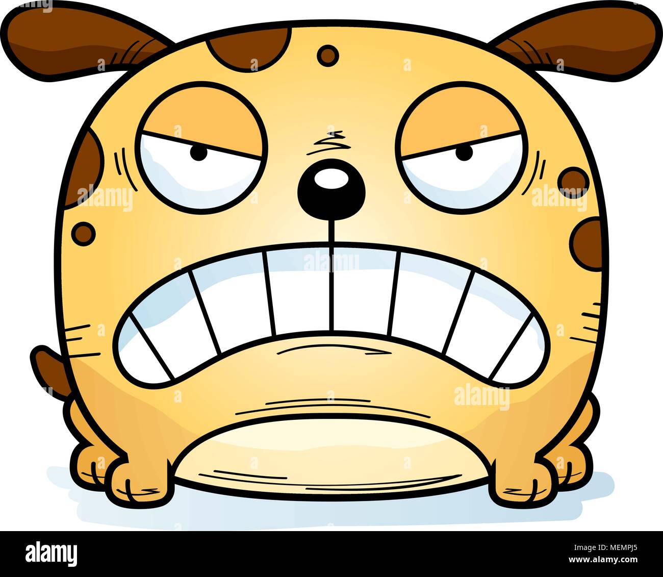 A cartoon illustration of a dog looking mad Stock Vector Image & Art ...