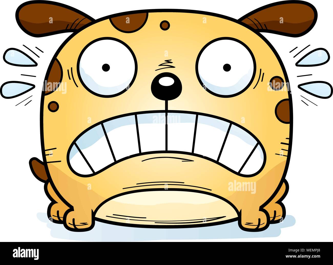 A cartoon illustration of a dog looking terrified Stock Vector Image ...