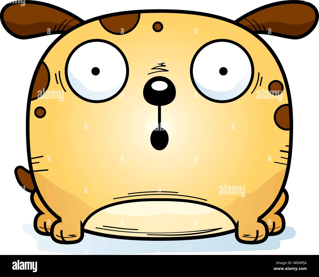 A cartoon illustration of a dog looking surprised Stock Vector Image ...