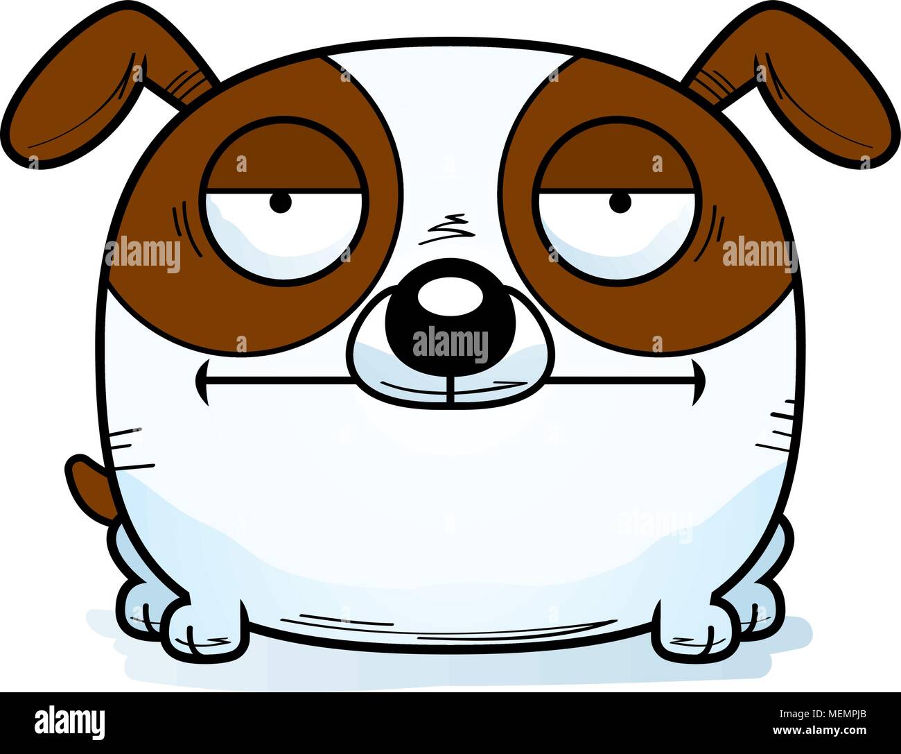 A cartoon illustration of a dog looking calm Stock Vector Image & Art ...