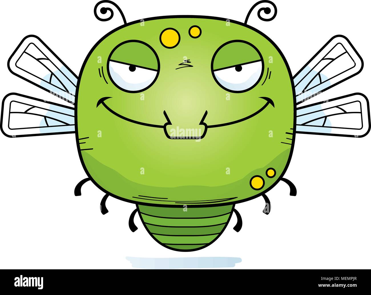 A cartoon illustration of an evil looking dragonfly Stock Vector Image ...