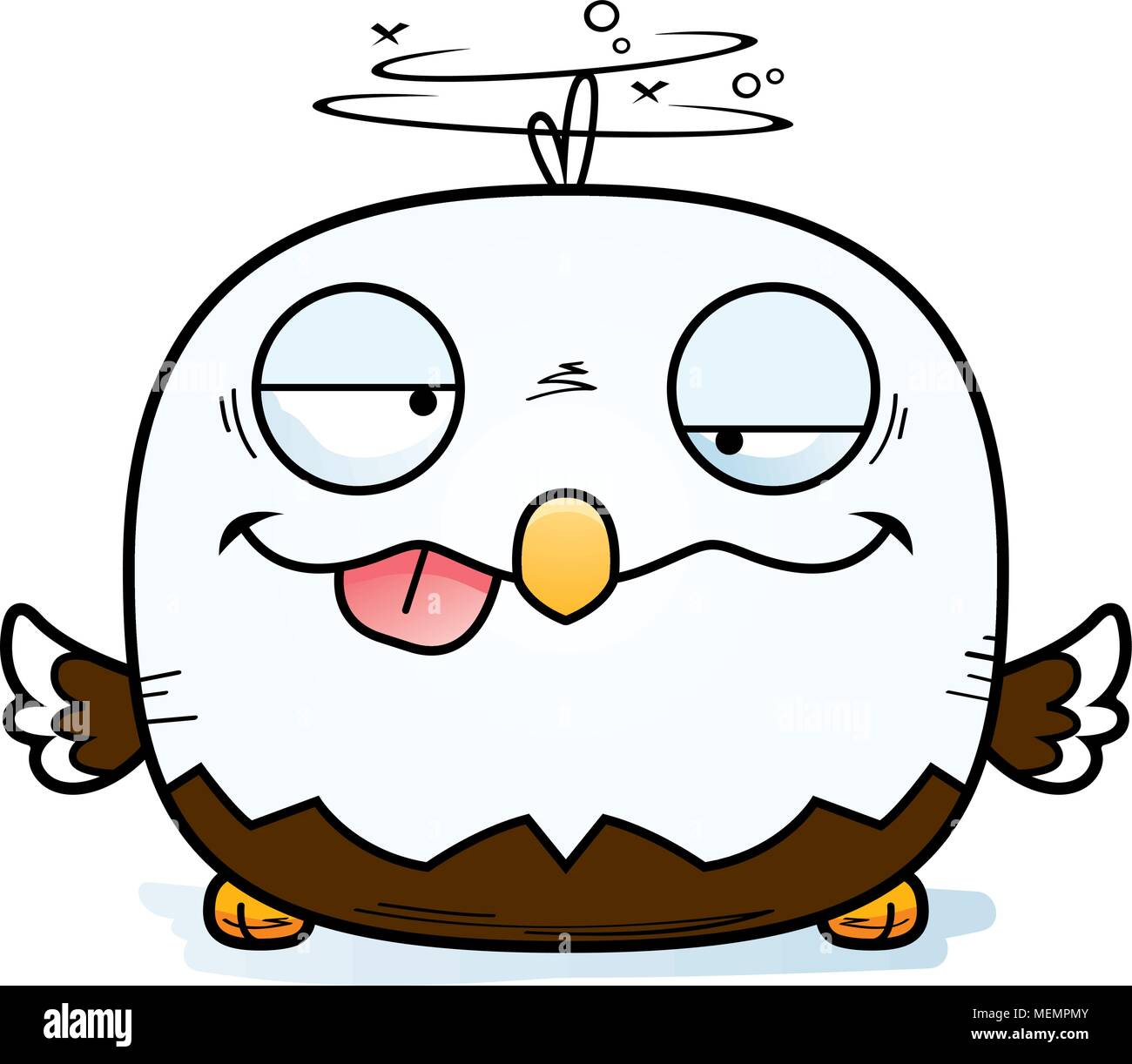 A cartoon illustration of a bald eagle looking drunk Stock Vector Image & Art - Alamy