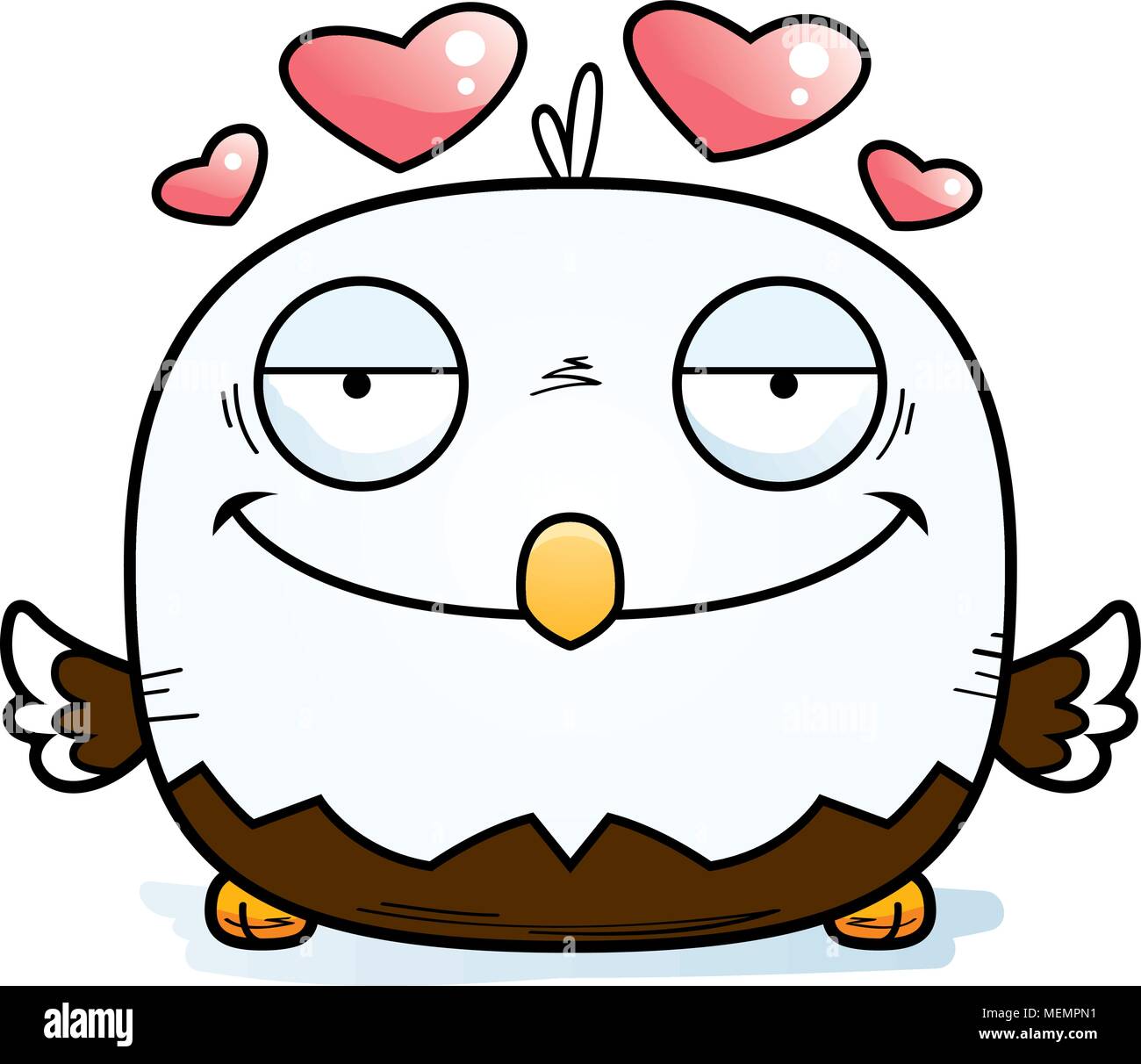 A cartoon illustration of a bald eagle in love Stock Vector Image & Art ...