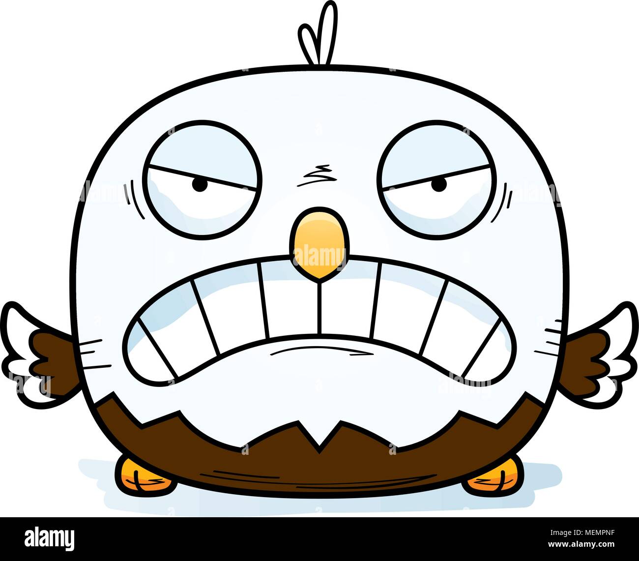 A cartoon illustration of a bald eagle looking angry Stock Vector Image ...