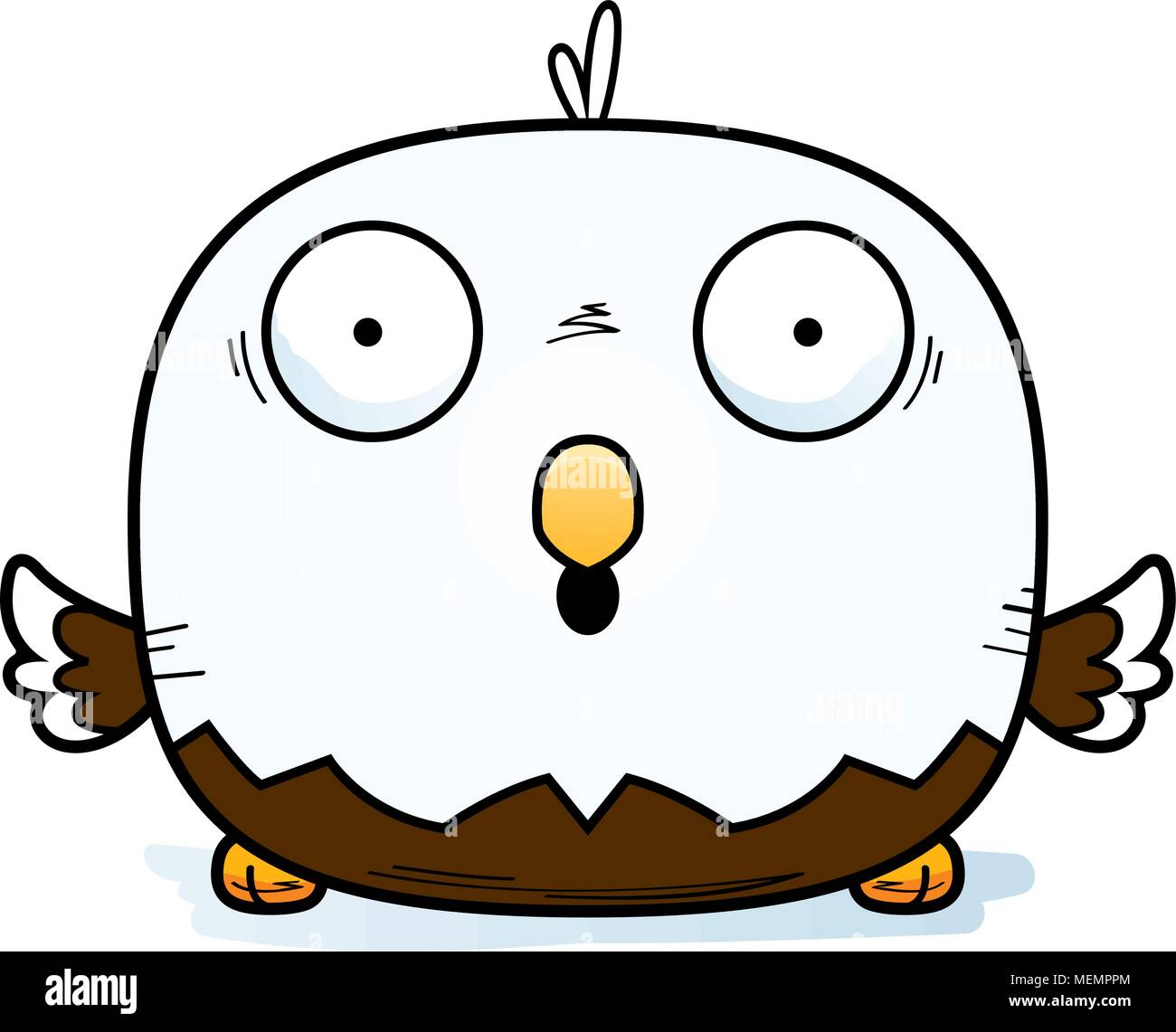 A cartoon illustration of a bald eagle looking surprised Stock Vector ...