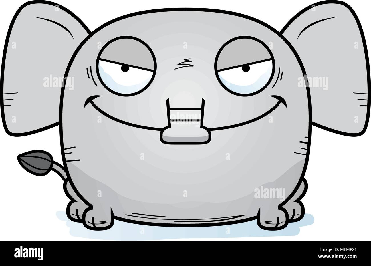 A cartoon illustration of an evil looking elephant Stock Vector Image ...