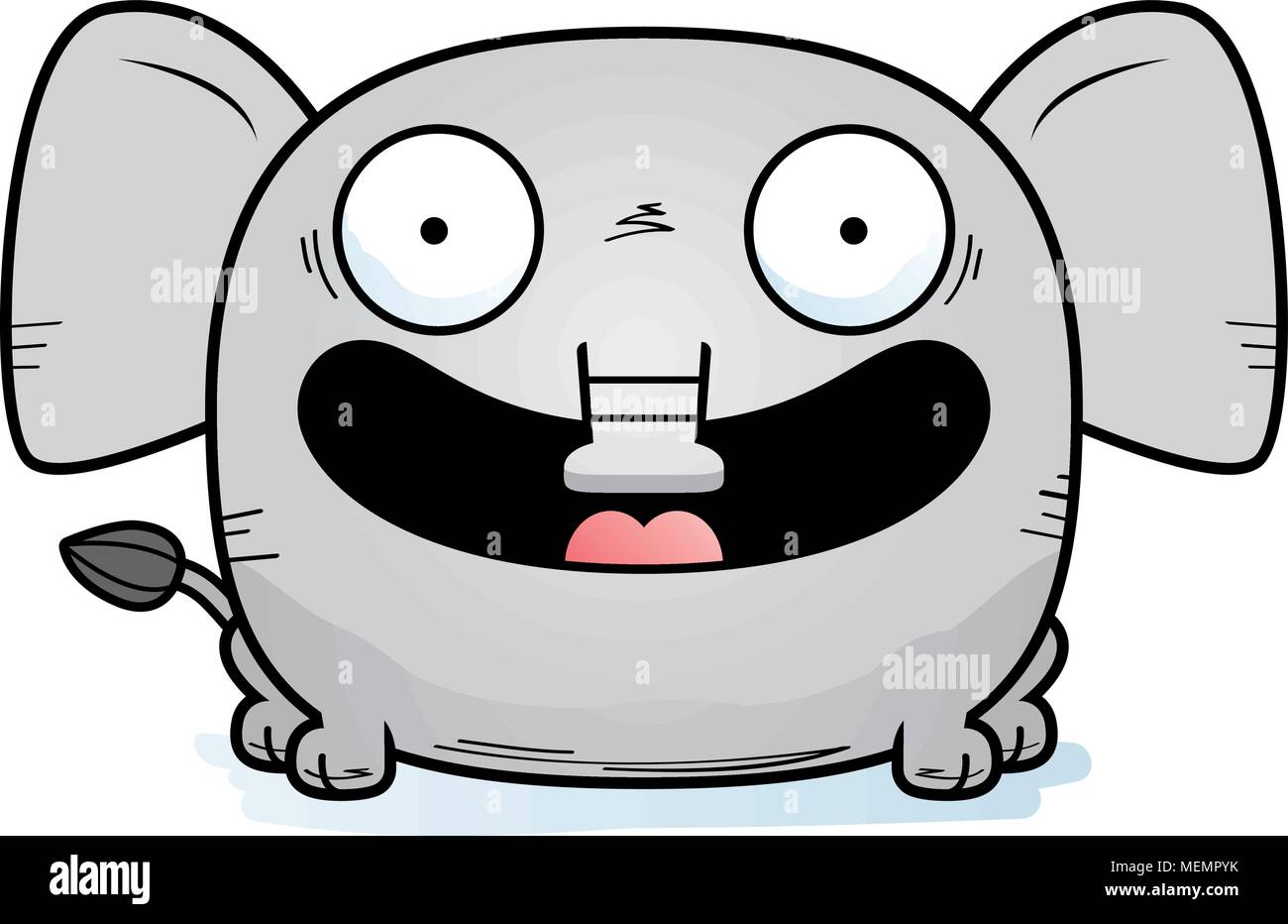 A cartoon illustration of an elephant smiling Stock Vector Image & Art ...