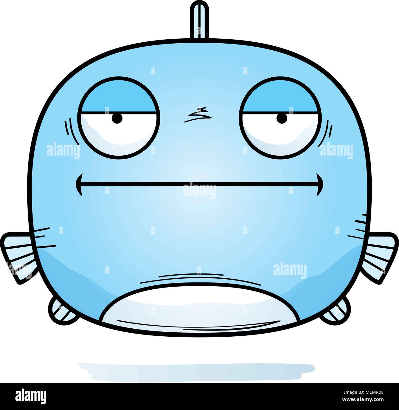 A cartoon illustration of a fish looking bored Stock Vector Image & Art ...