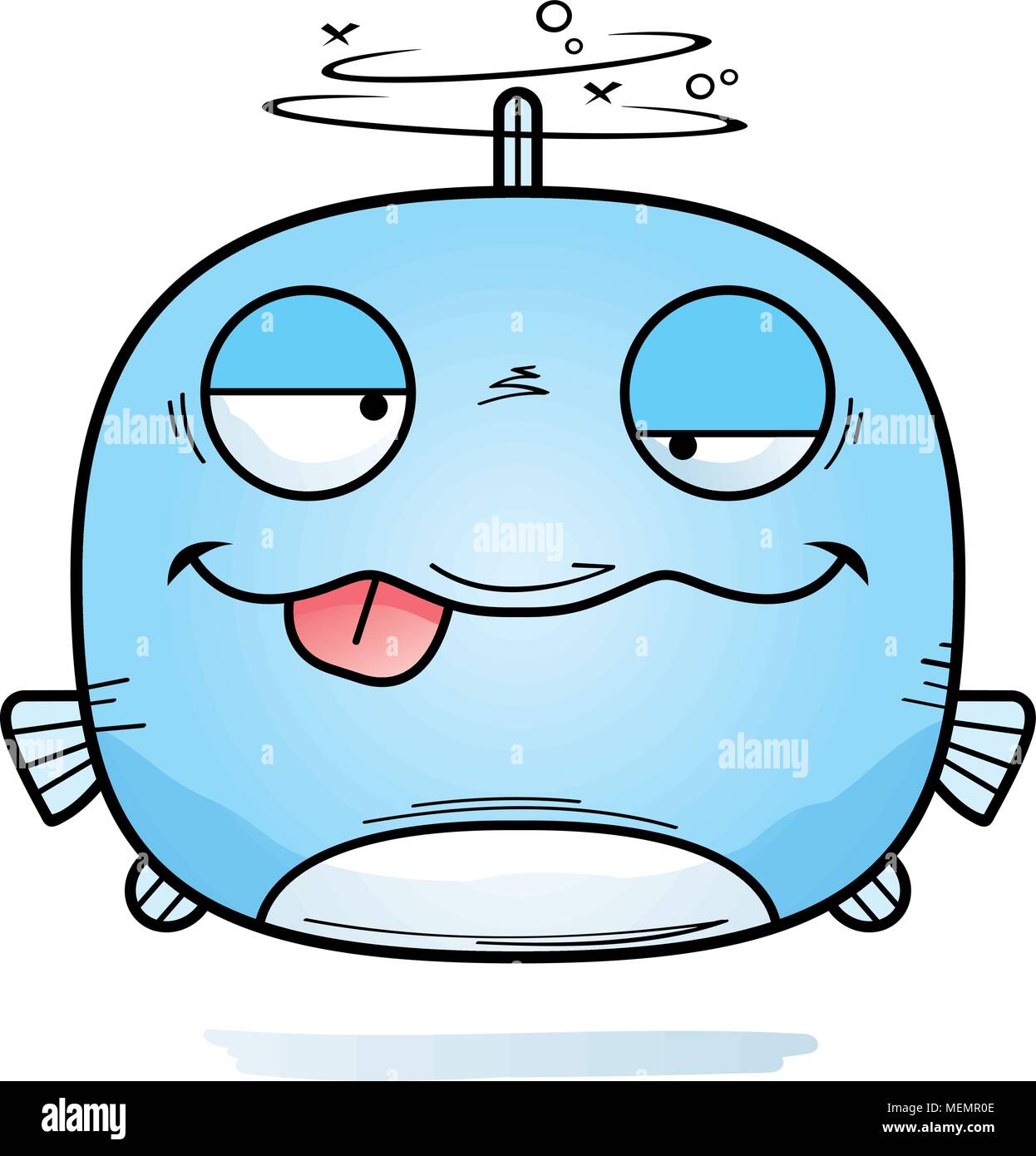A cartoon illustration of a fish looking drunk Stock Vector Image & Art ...