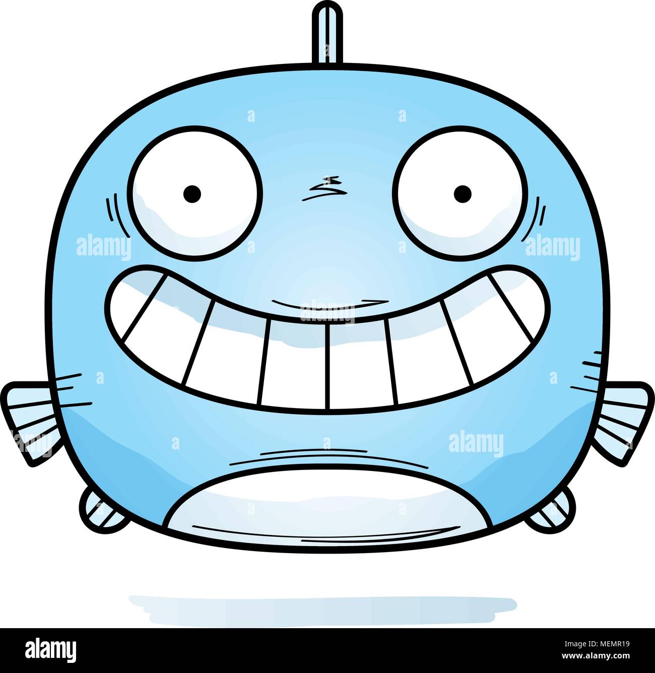 A cartoon illustration of a fish looking happy Stock Vector Image & Art ...