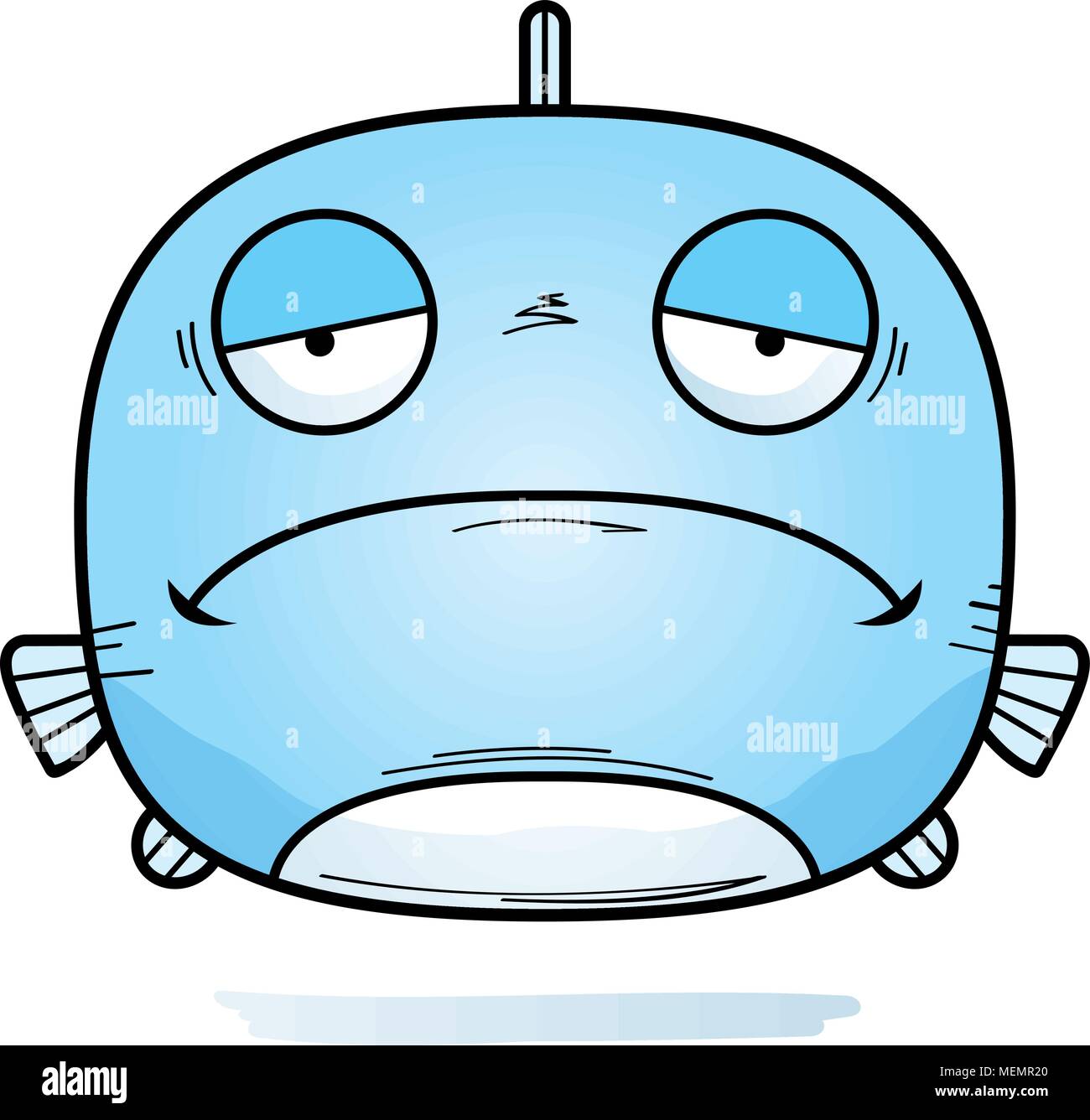 A cartoon illustration of a fish looking sad Stock Vector Image & Art ...