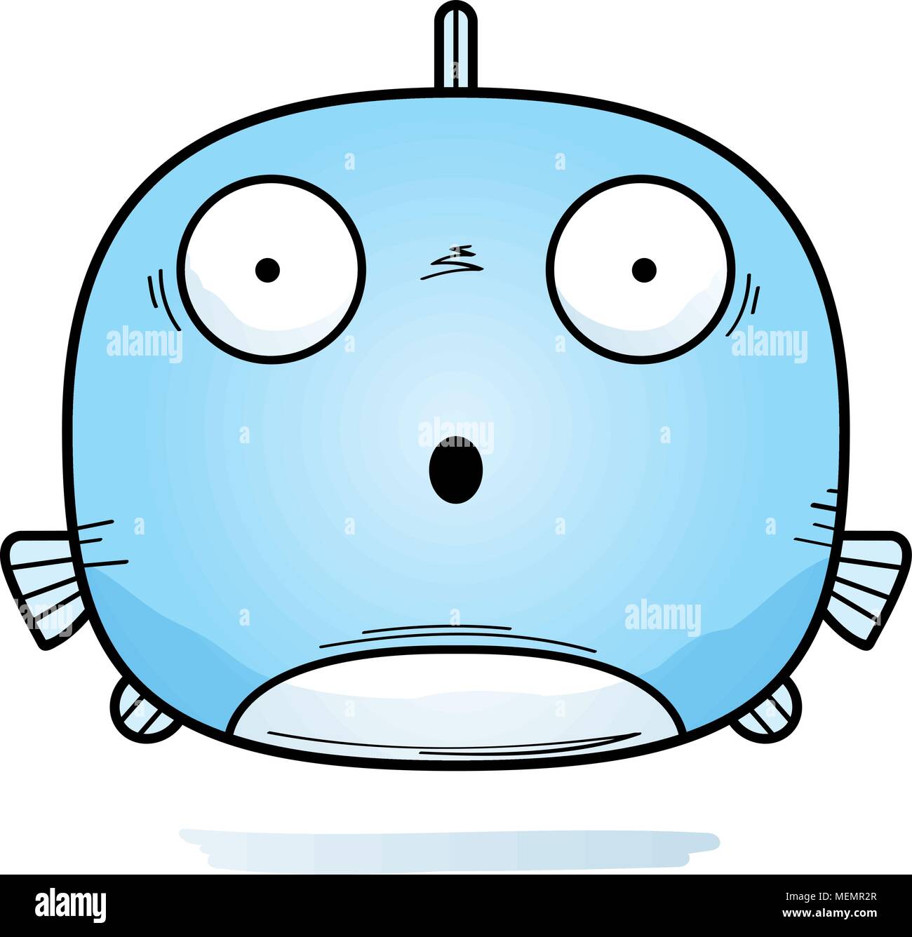 A cartoon illustration of a fish looking surprised Stock Vector Image ...