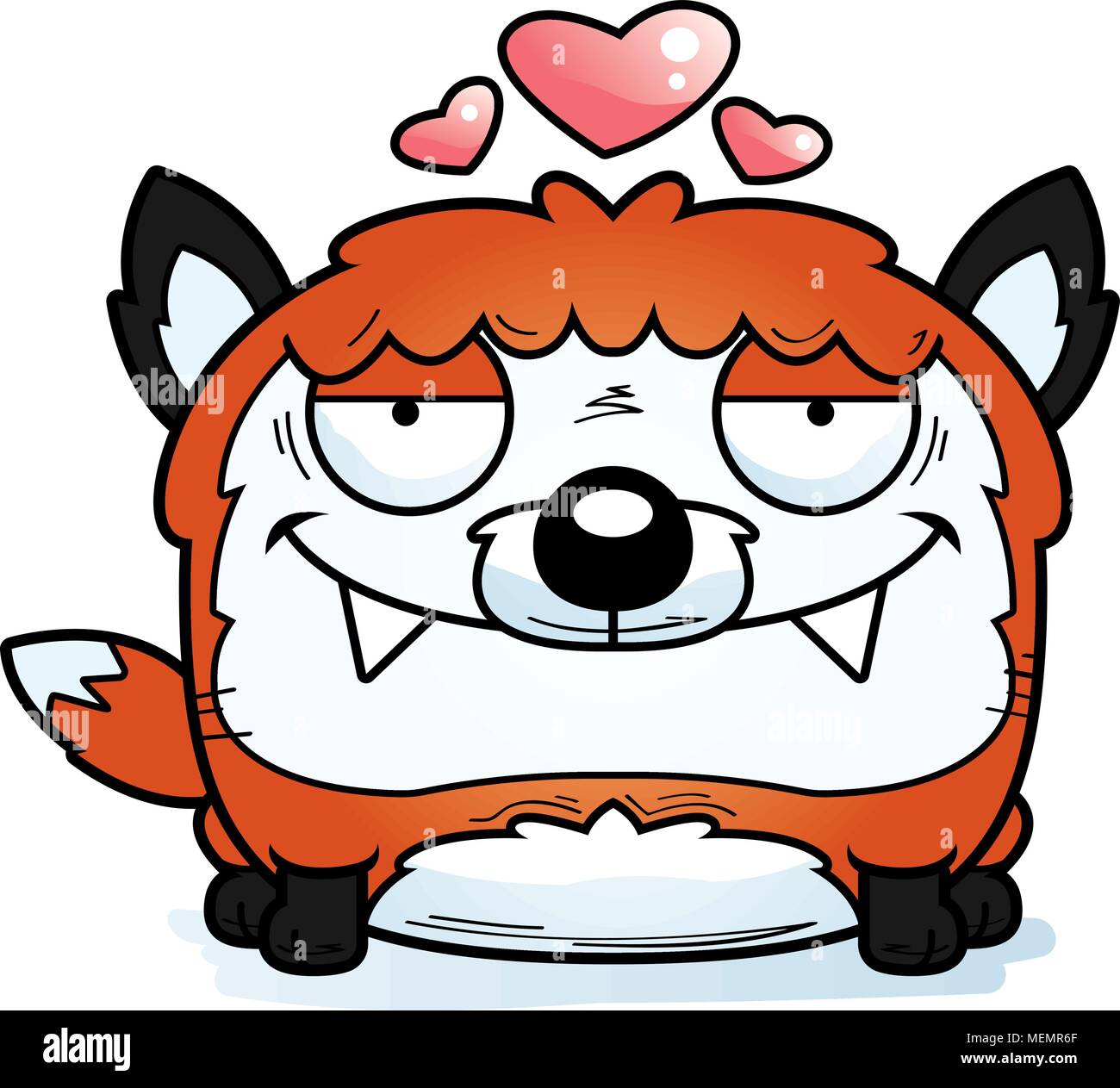 A cartoon illustration of a fox in love Stock Vector Image & Art - Alamy