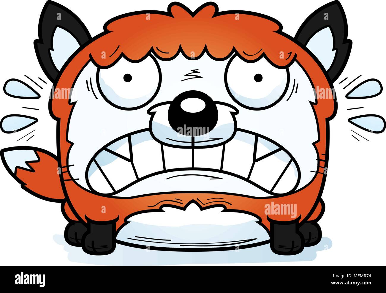 A cartoon illustration of a fox looking scared Stock Vector Image & Art ...