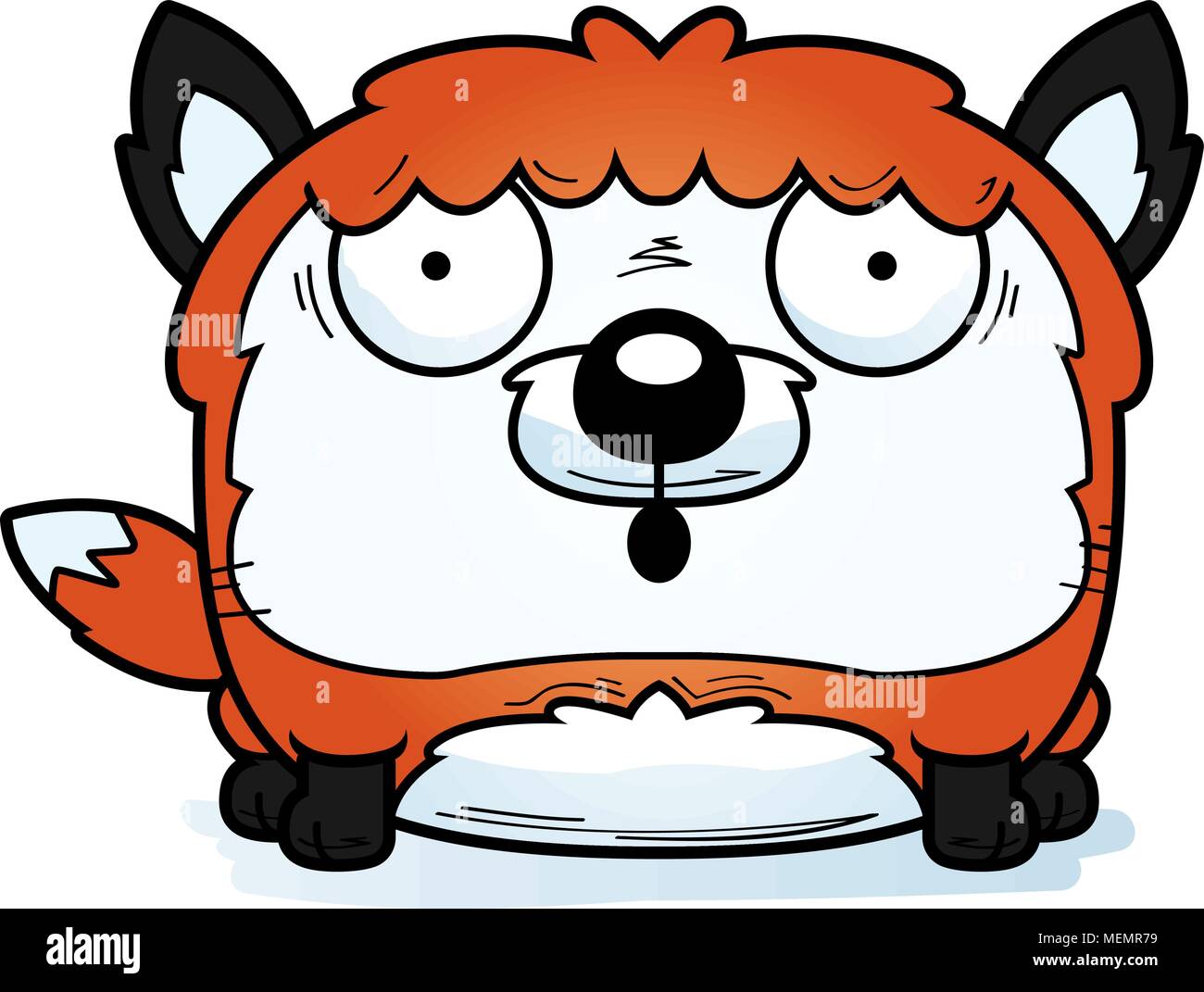 A cartoon illustration of a fox looking surprised Stock Vector Image ...