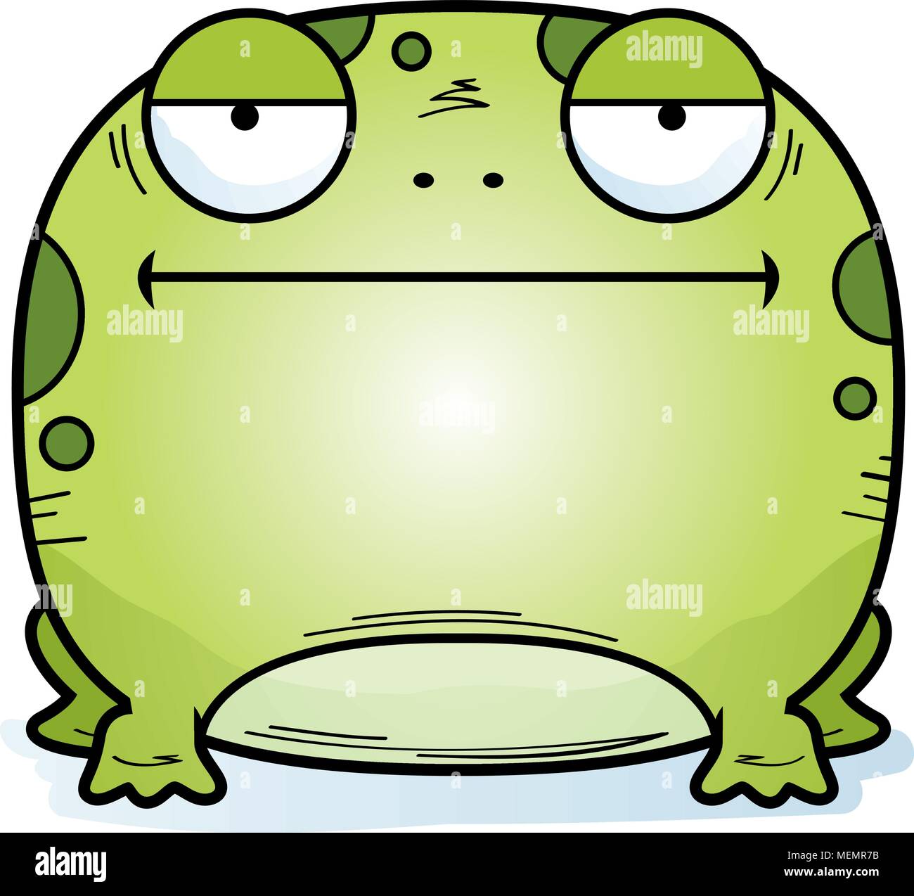 A cartoon illustration of a frog looking bored Stock Vector Image & Art ...