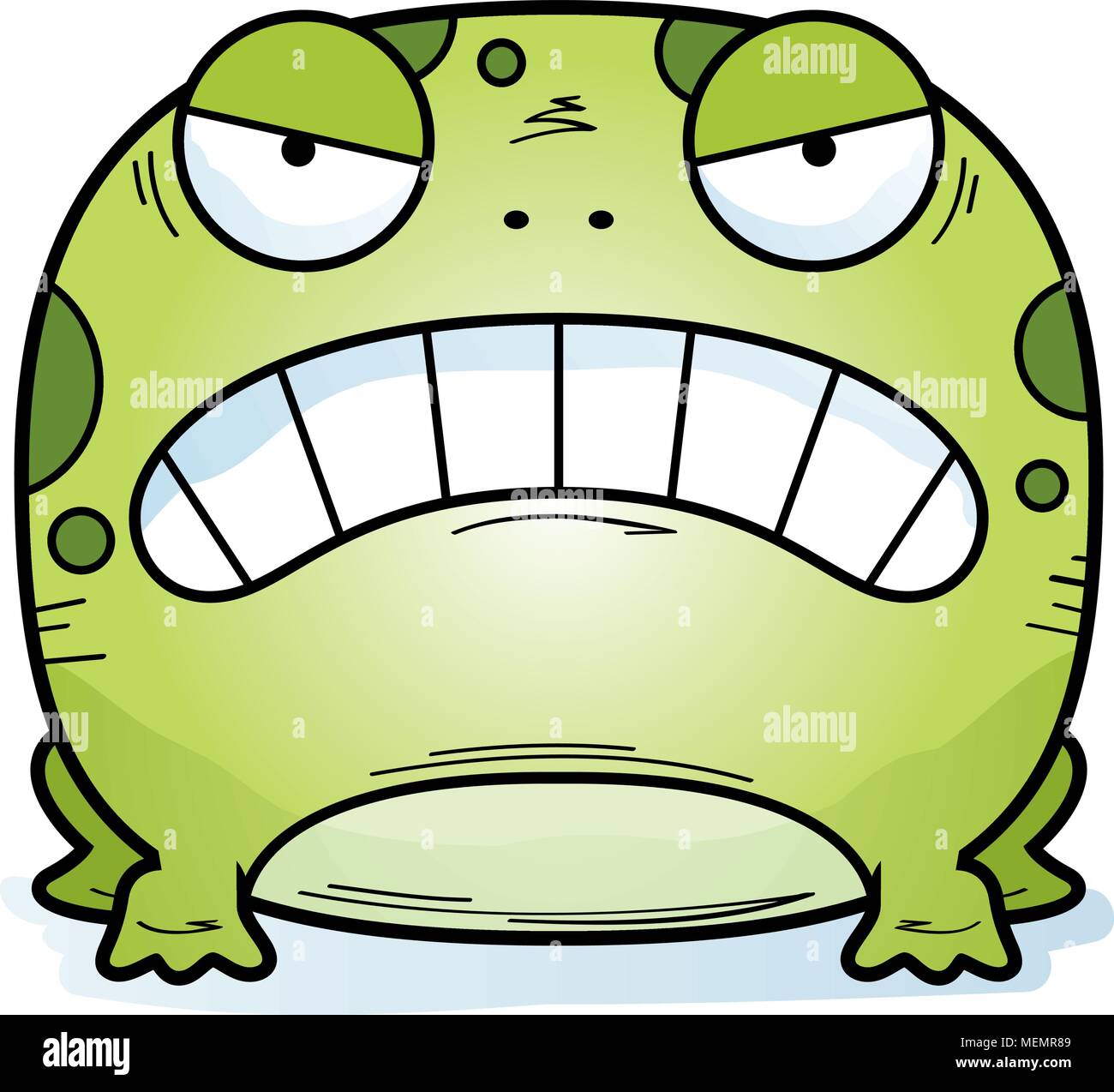 A cartoon illustration of a frog looking angry Stock Vector Image & Art ...