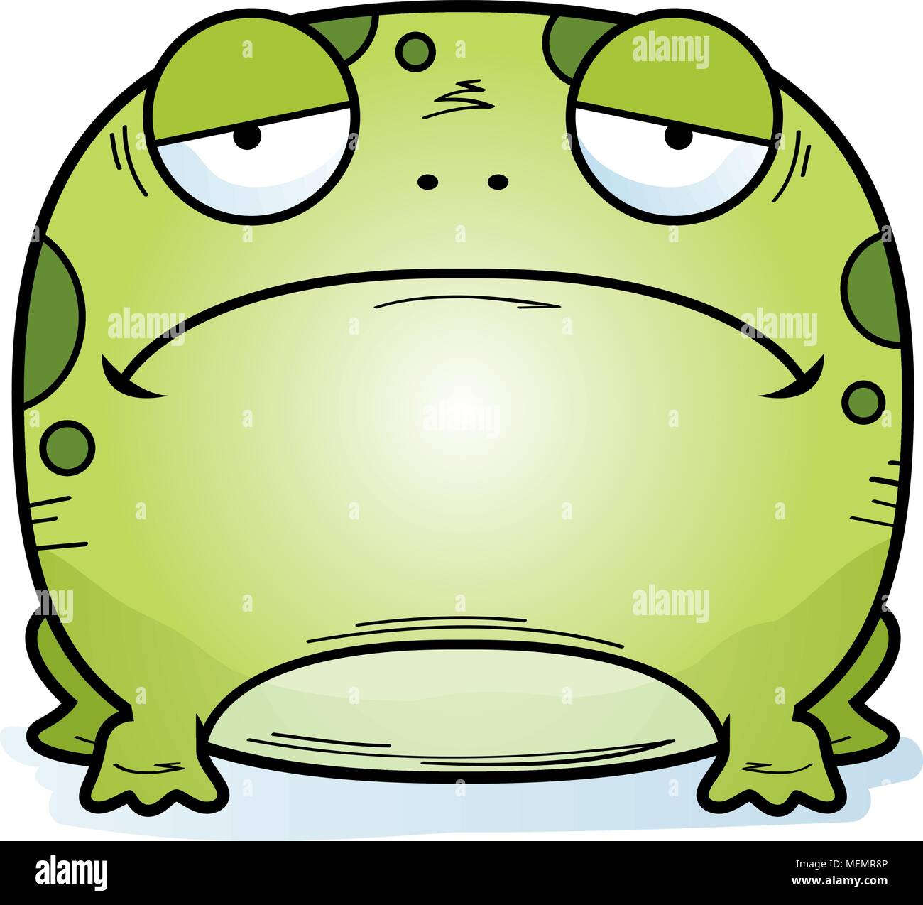 A cartoon illustration of a frog looking sad Stock Vector Image & Art ...