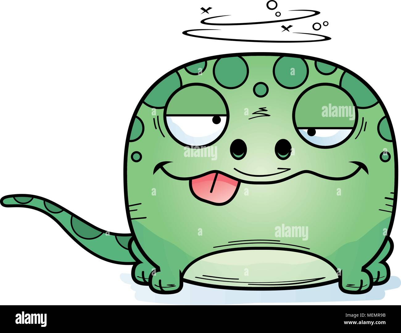 A cartoon illustration of a gecko with a goofy expression Stock Vector ...