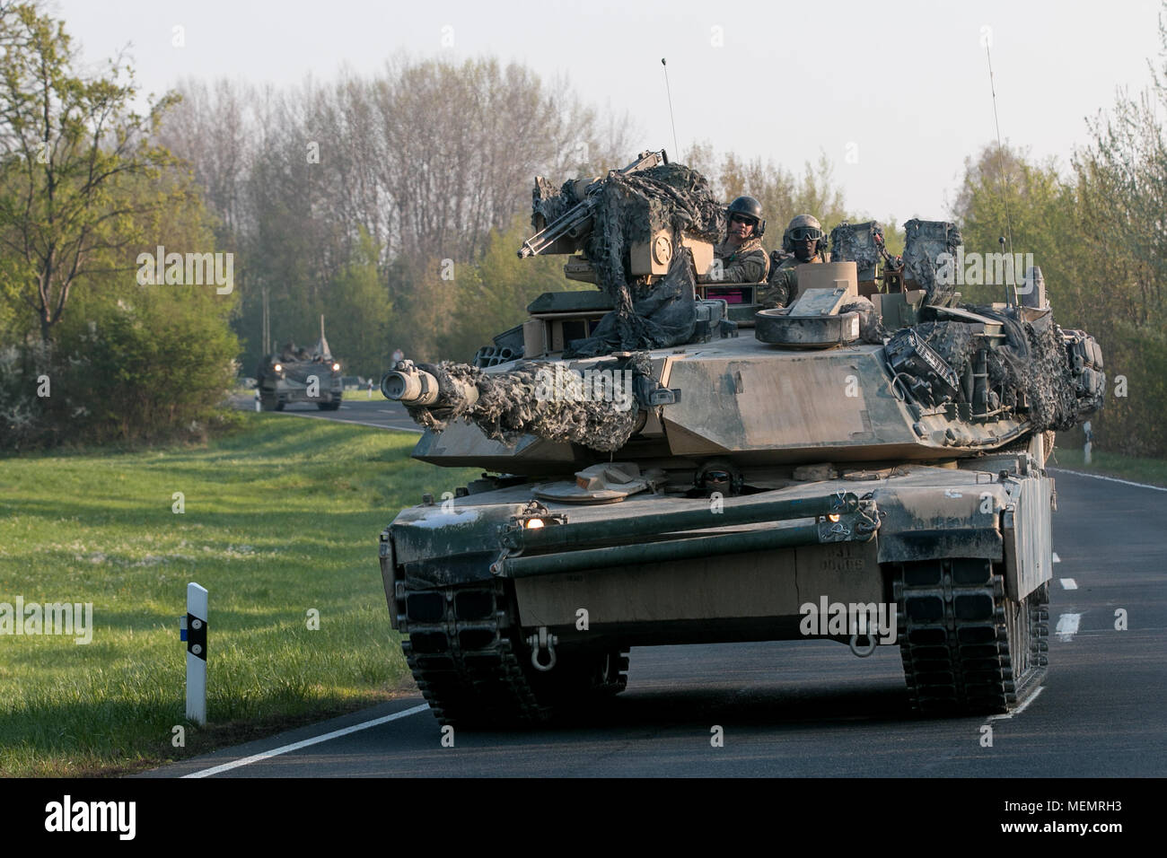 A M1 Abrams tank assigned to 2nd Armored Brigade Combat Team, 1st ...